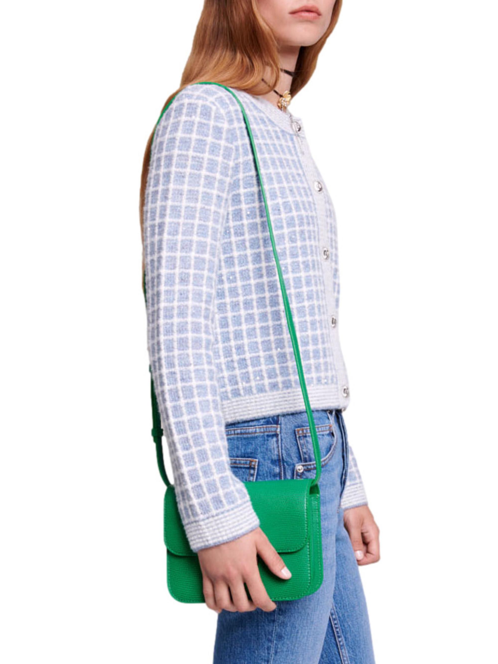 Shop Maje Checked Cardigan | Saks Fifth Avenue