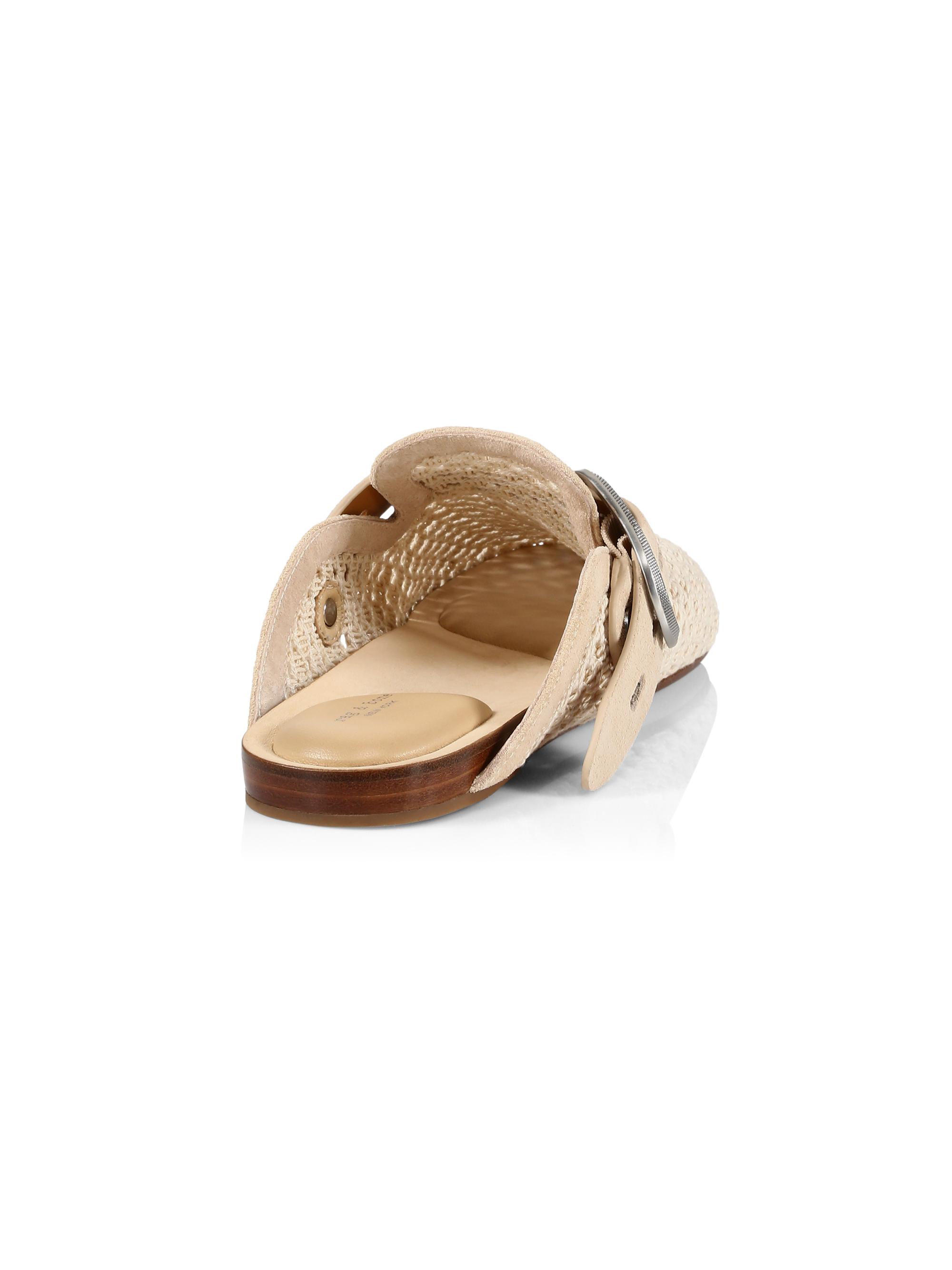 Shop rag & bone Ansley Woven Slides | Saks Fifth Avenue