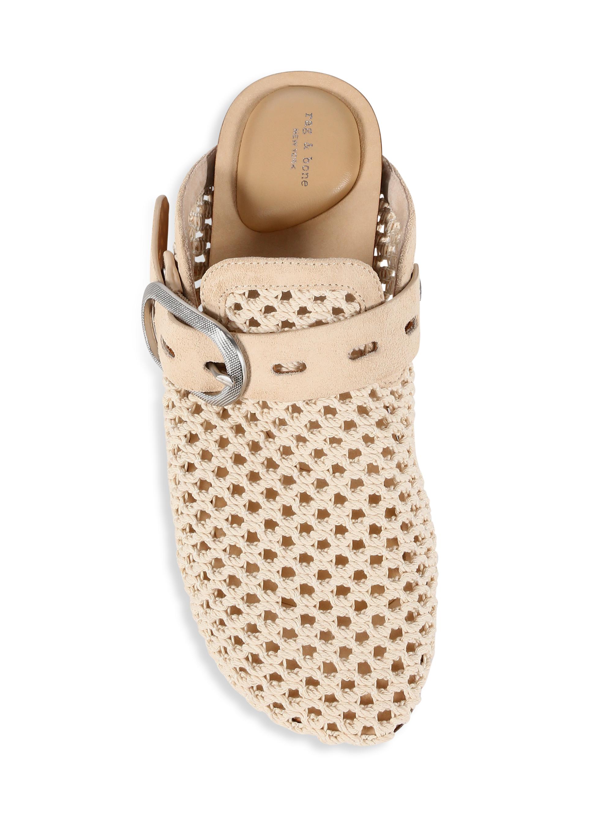 Shop rag & bone Ansley Woven Slides | Saks Fifth Avenue
