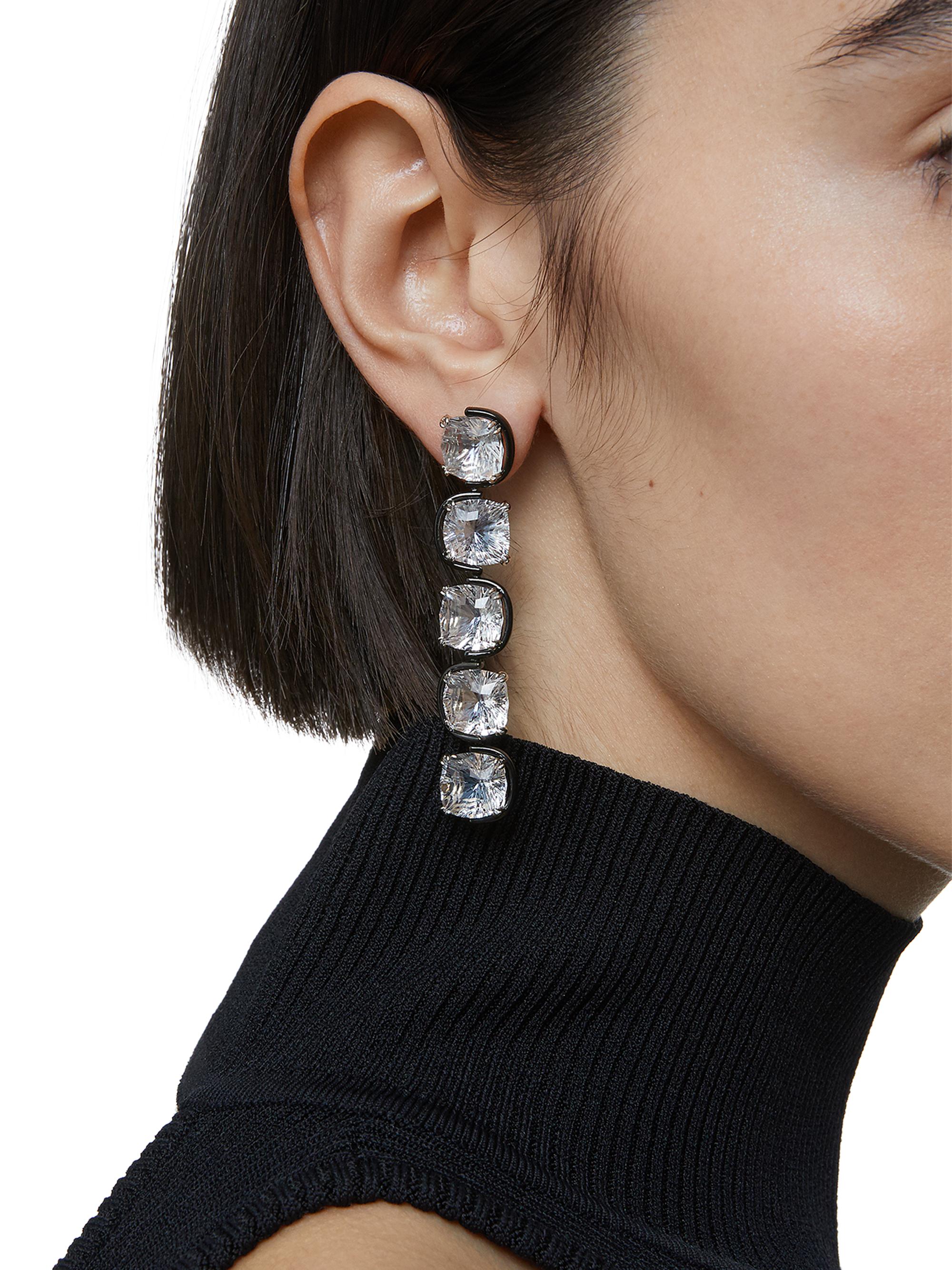 Shop Swarovski Harmonia Swarovski Crystal Rhodium-Plated Cushion-Cut ...
