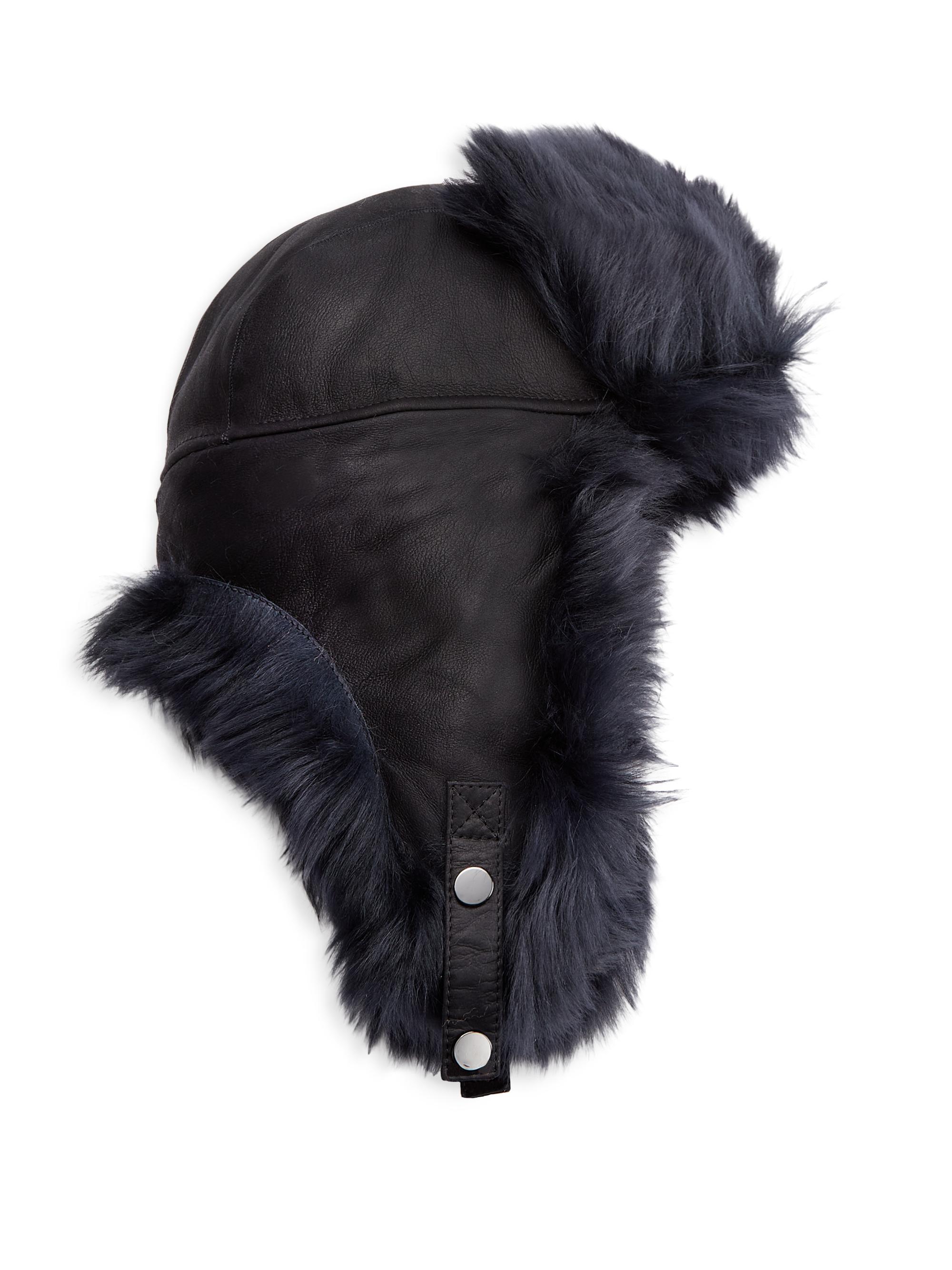 Shop Julia & Stella For Maximilian Shearling Trapper Hat | Saks Fifth ...