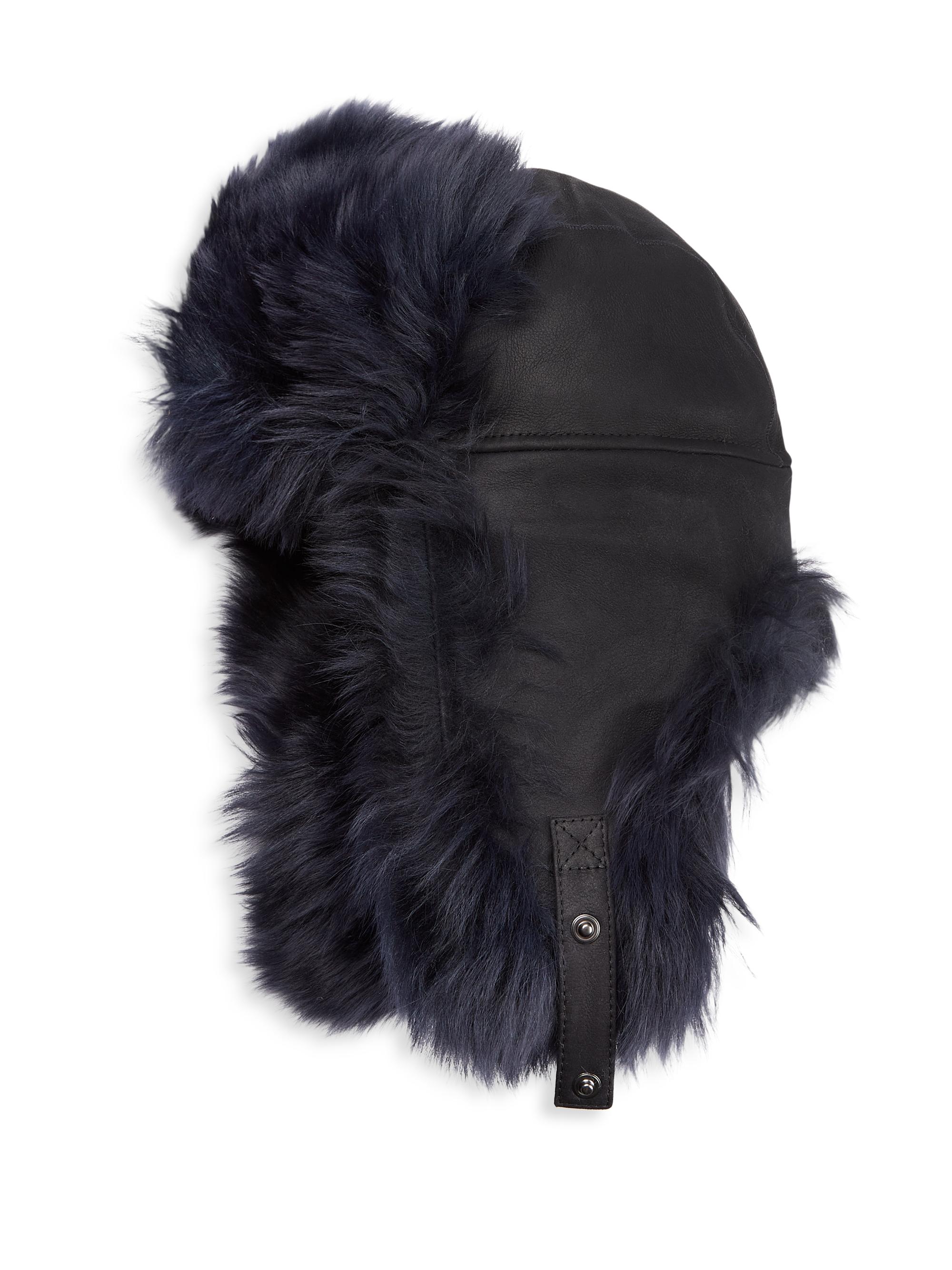 Shop Julia & Stella For Maximilian Shearling Trapper Hat | Saks Fifth ...