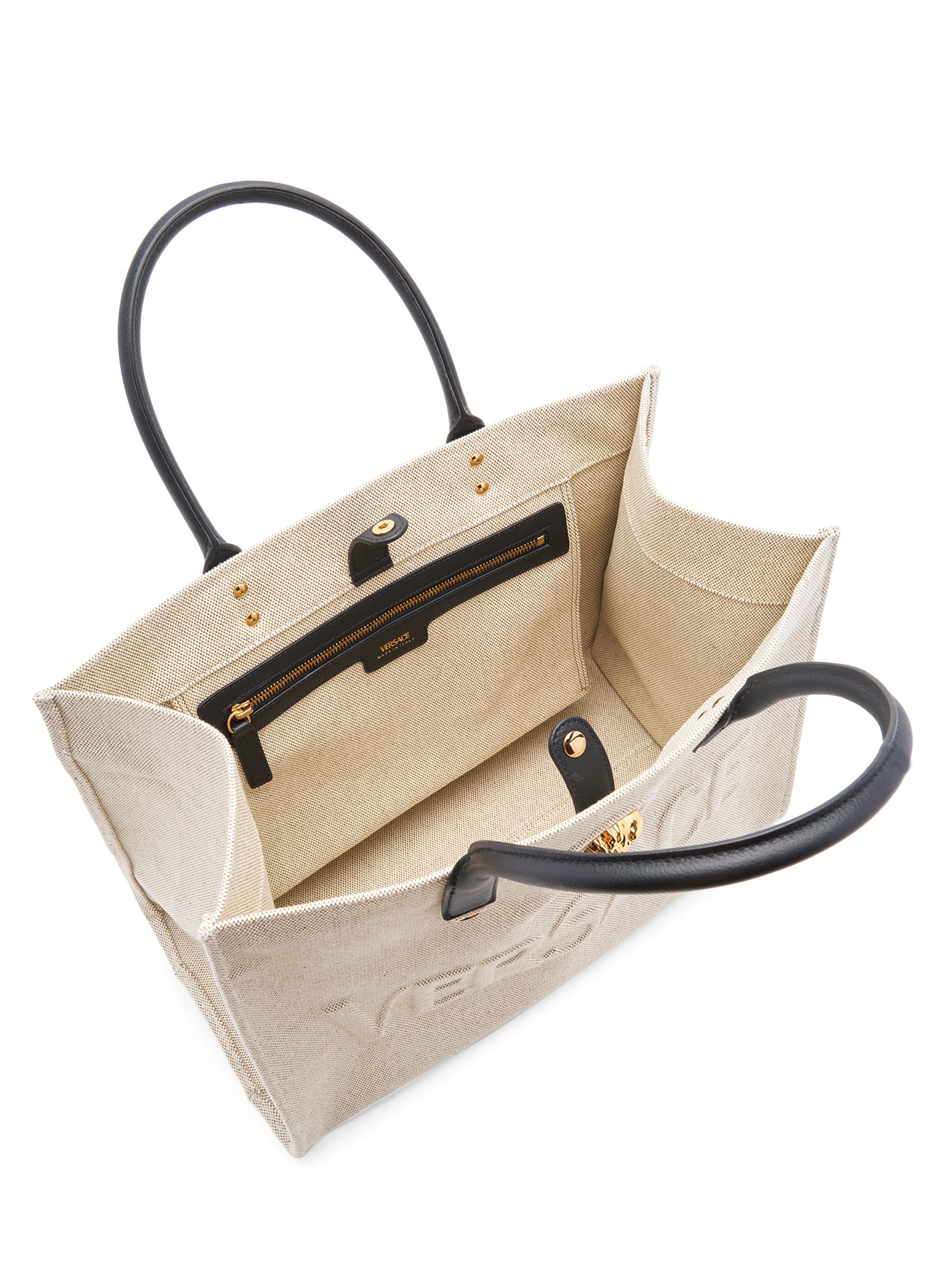 Shop Versace Logo Canvas Tote | Saks Fifth Avenue