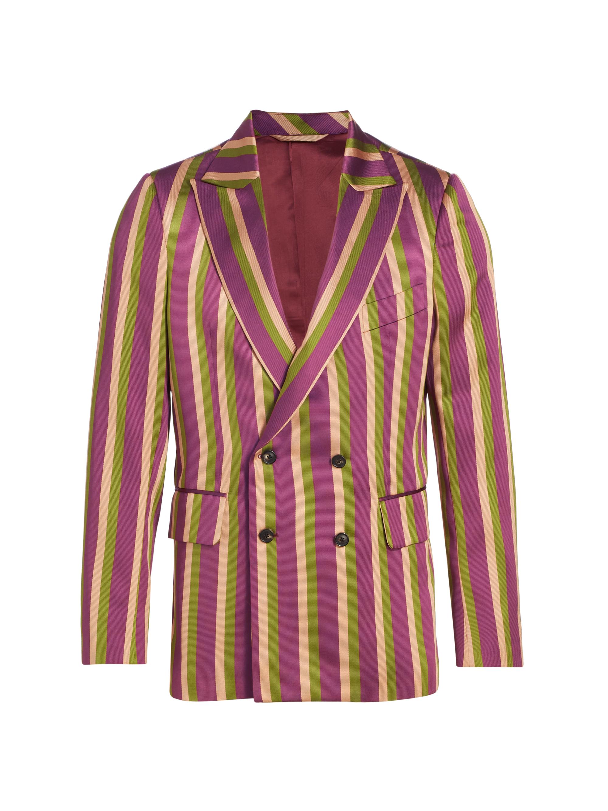 Shop Bode Juniper Striped Double-Breasted Blazer | Saks Fifth Avenue