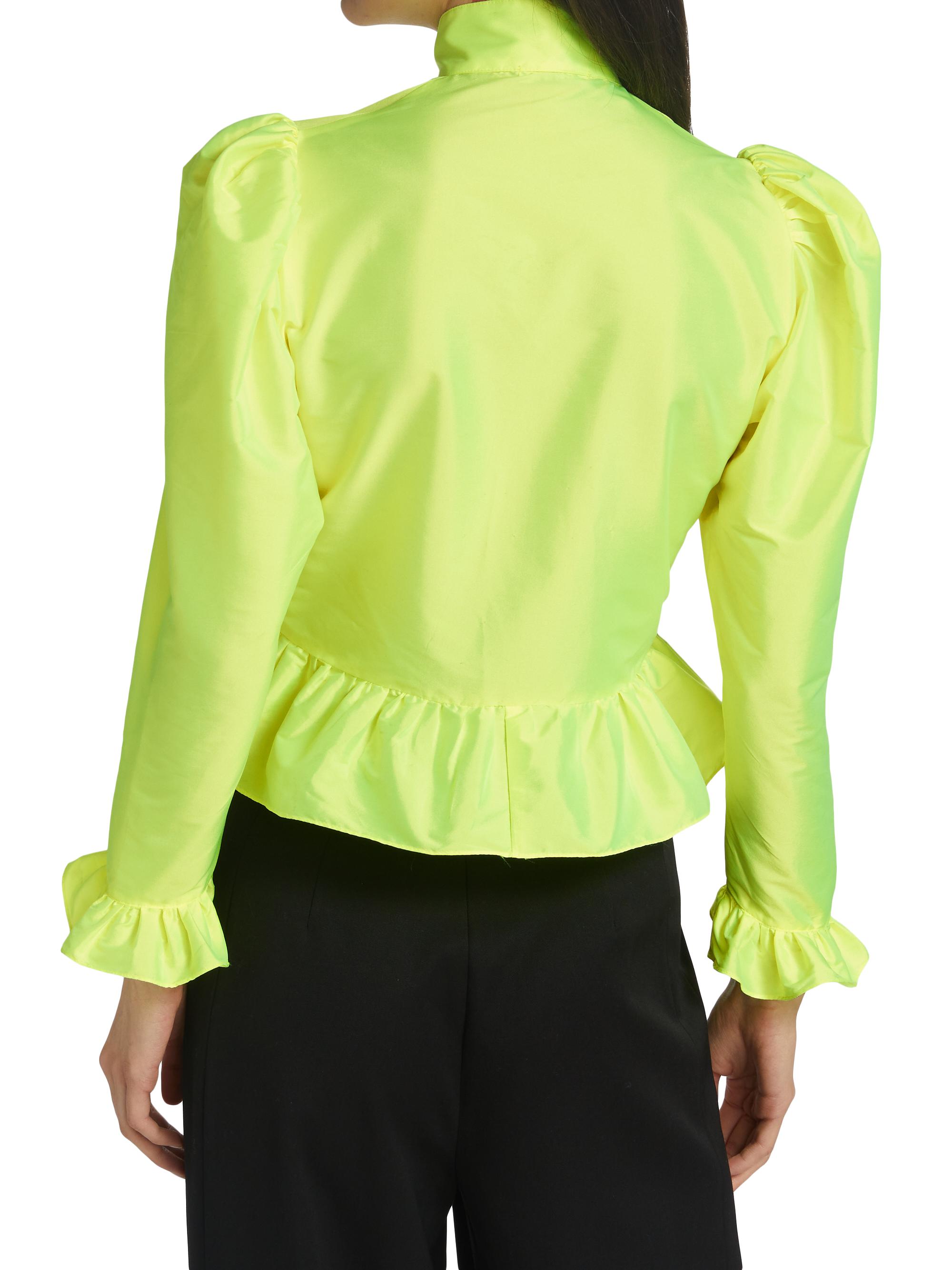 Shop Batsheva Grace Ruffle Puff-Sleeve Blouse | Saks Fifth Avenue