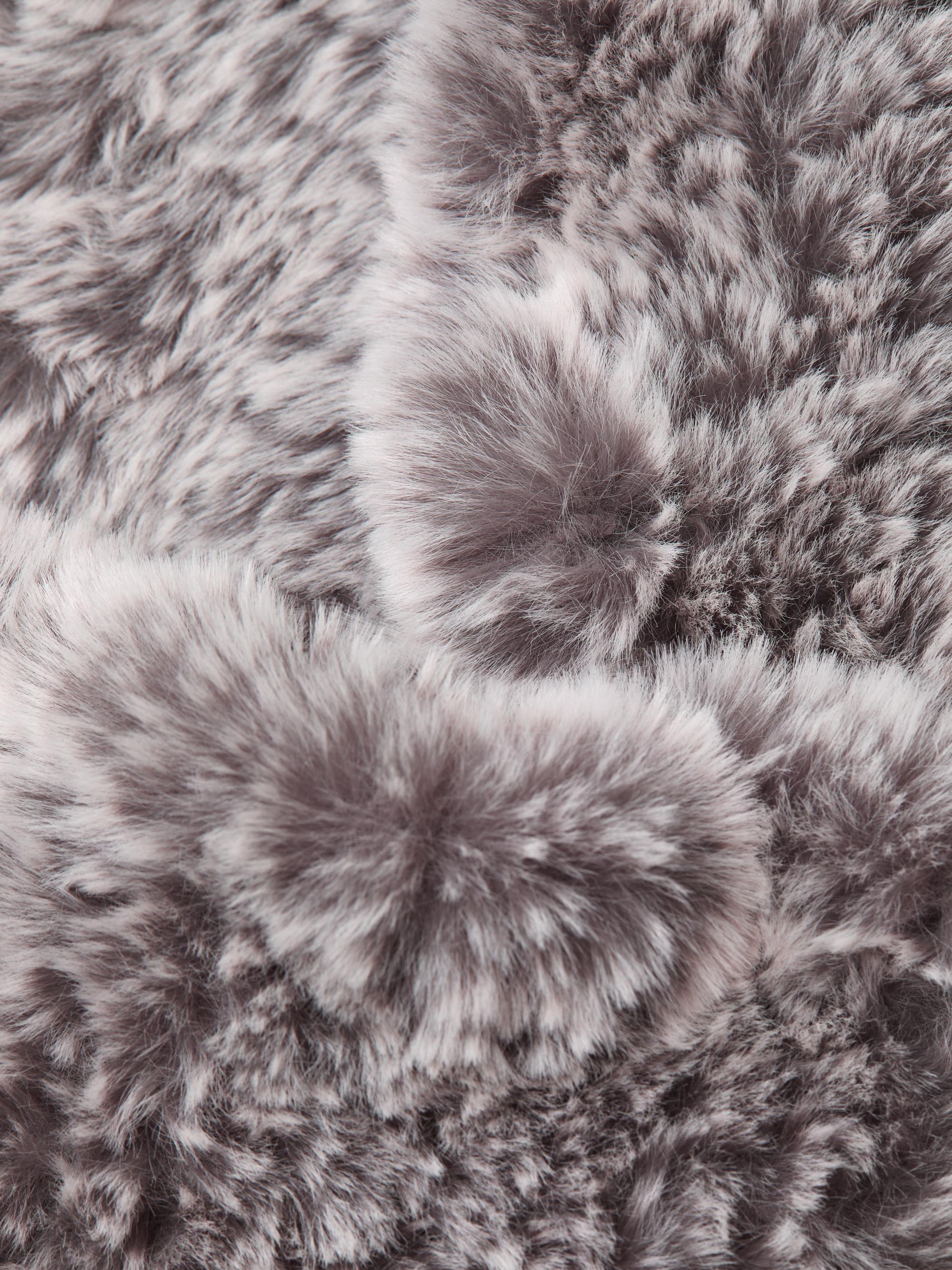 Shop Surell Faux Rex Rabbit Fur Knit Ruffle Pull Scarf | Saks Fifth Avenue