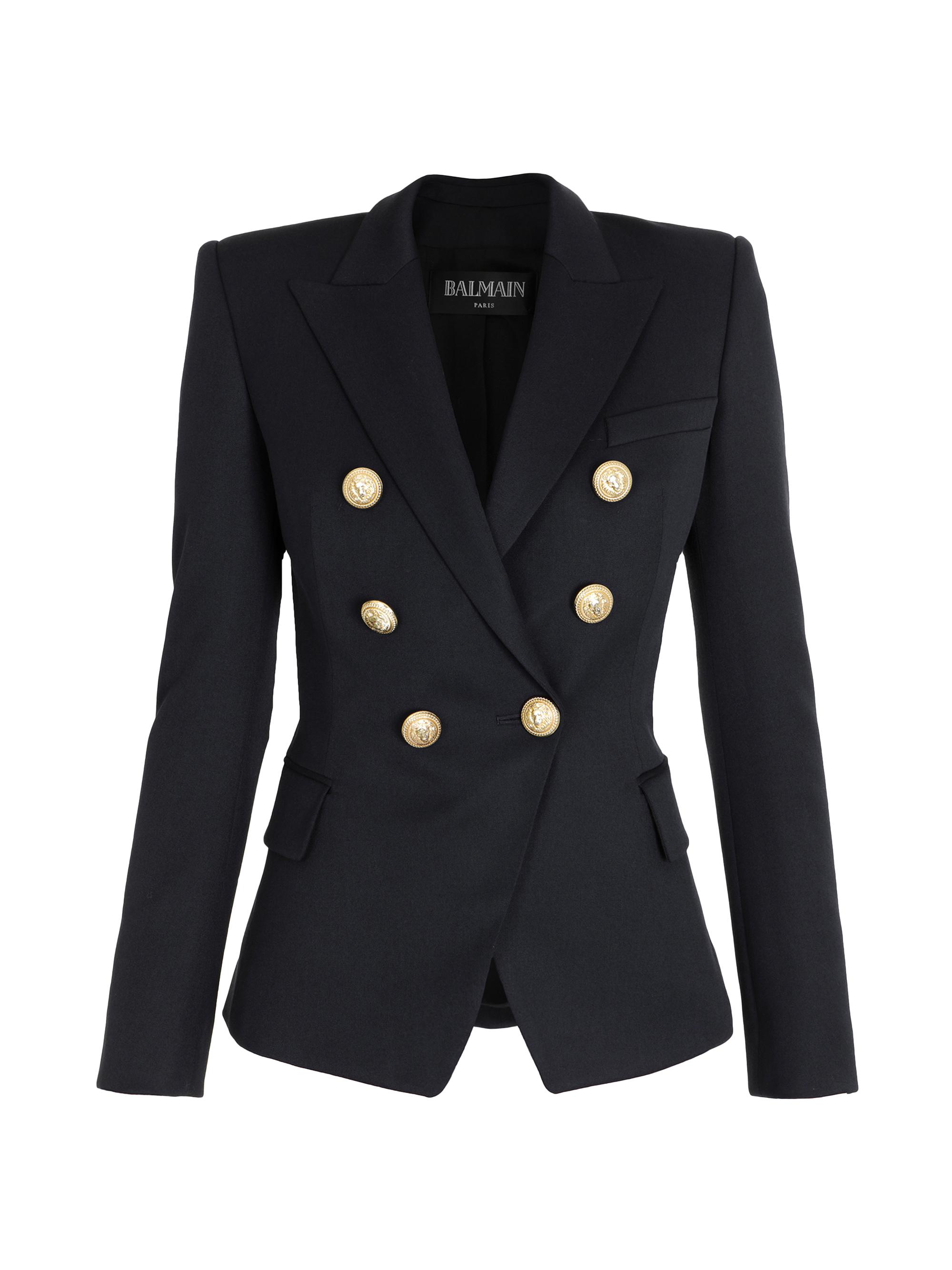 Shop Balmain Double-Breasted Wool Jacket | Saks Fifth Avenue