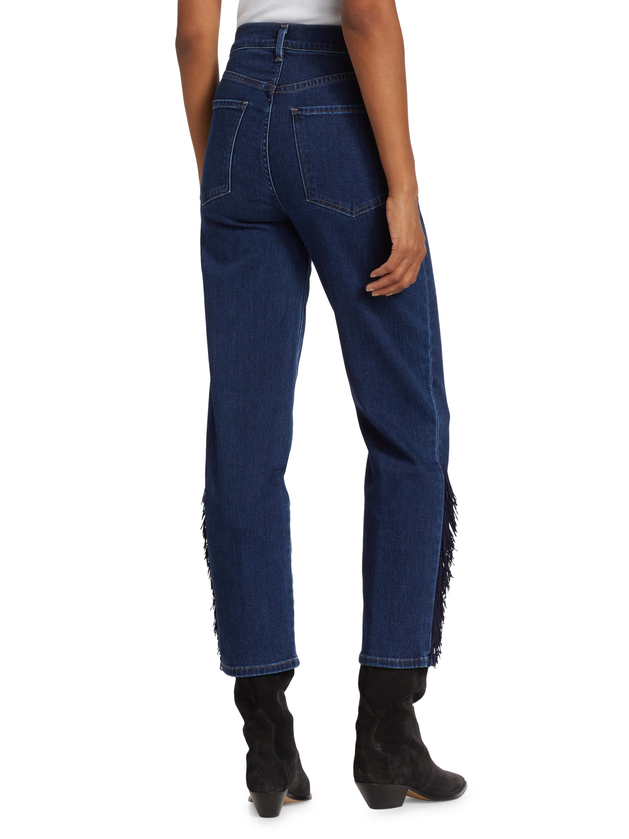 Shop Le Jean Sabine Fringe High-Rise Cropped Straight-Leg Jeans | Saks ...