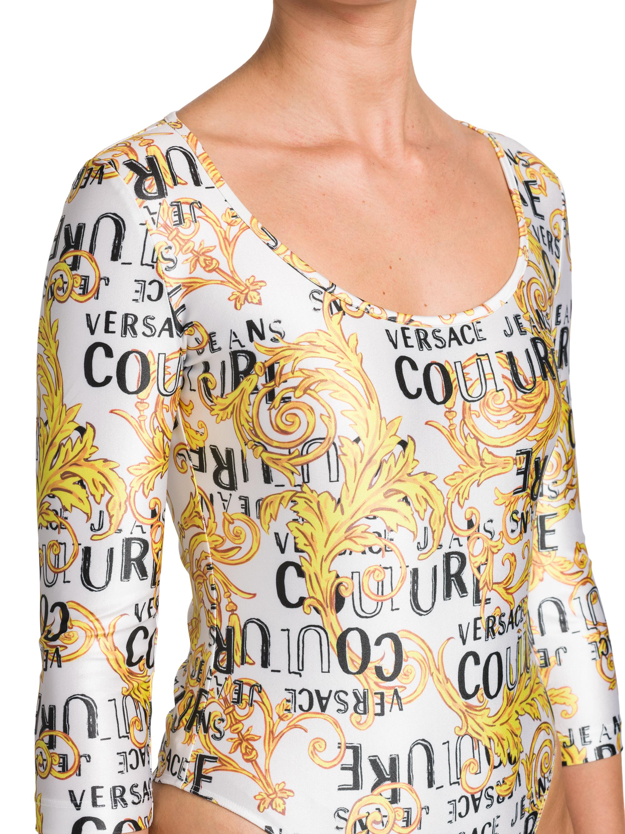 Shop Versace Jeans Couture Logo-Print Bodysuit | Saks Fifth Avenue