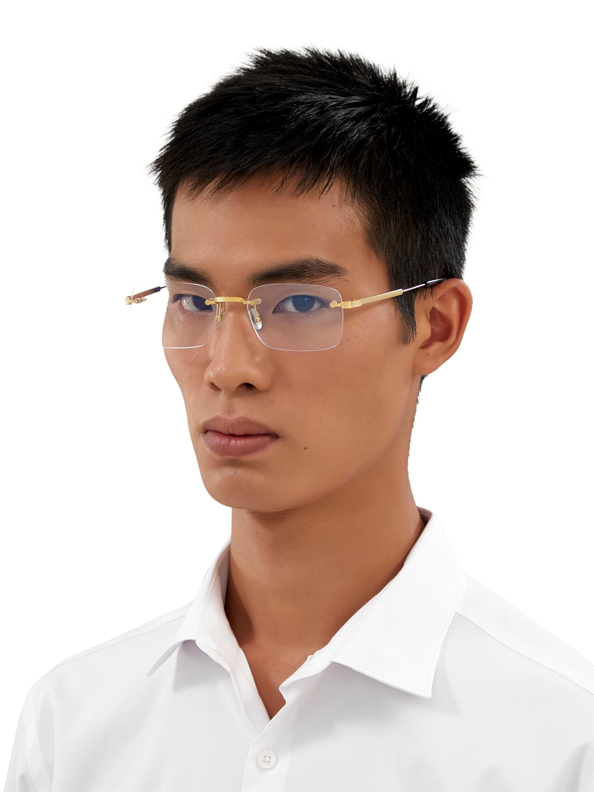 Shop Cartier Signature C 55MM 24K-Gold-Plated Titanium Optical Glasses ...