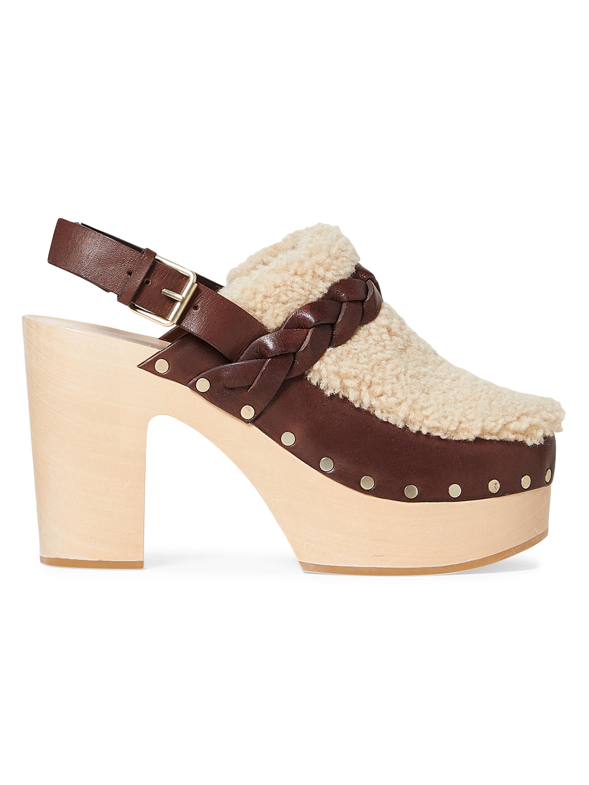 Shop Loeffler Randall Paxton Braided-Leather Platform Clogs | Saks ...
