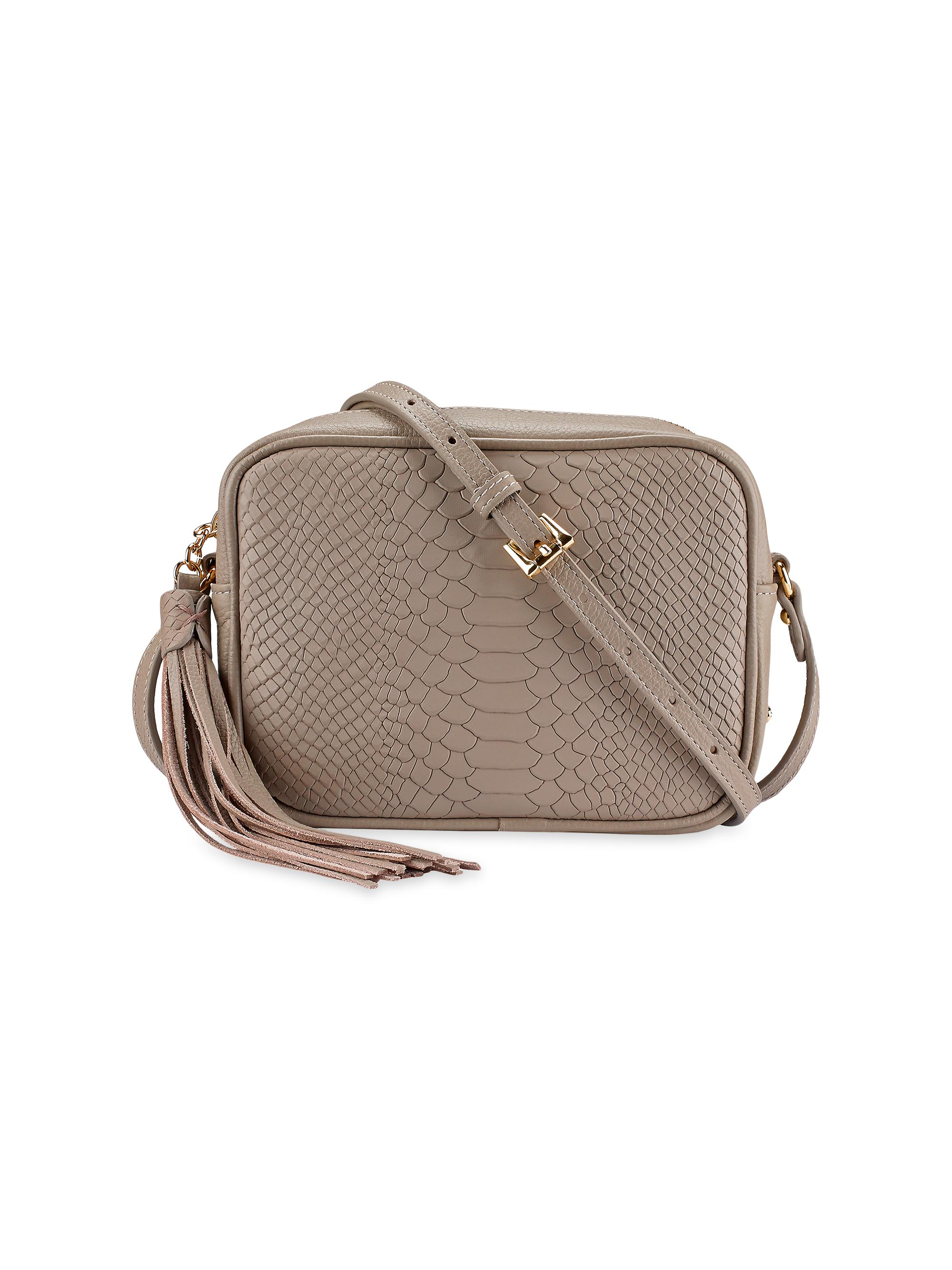 Shop GiGi New York Madison Python-Embossed Leather Crossbody Bag | Saks Fifth Avenue