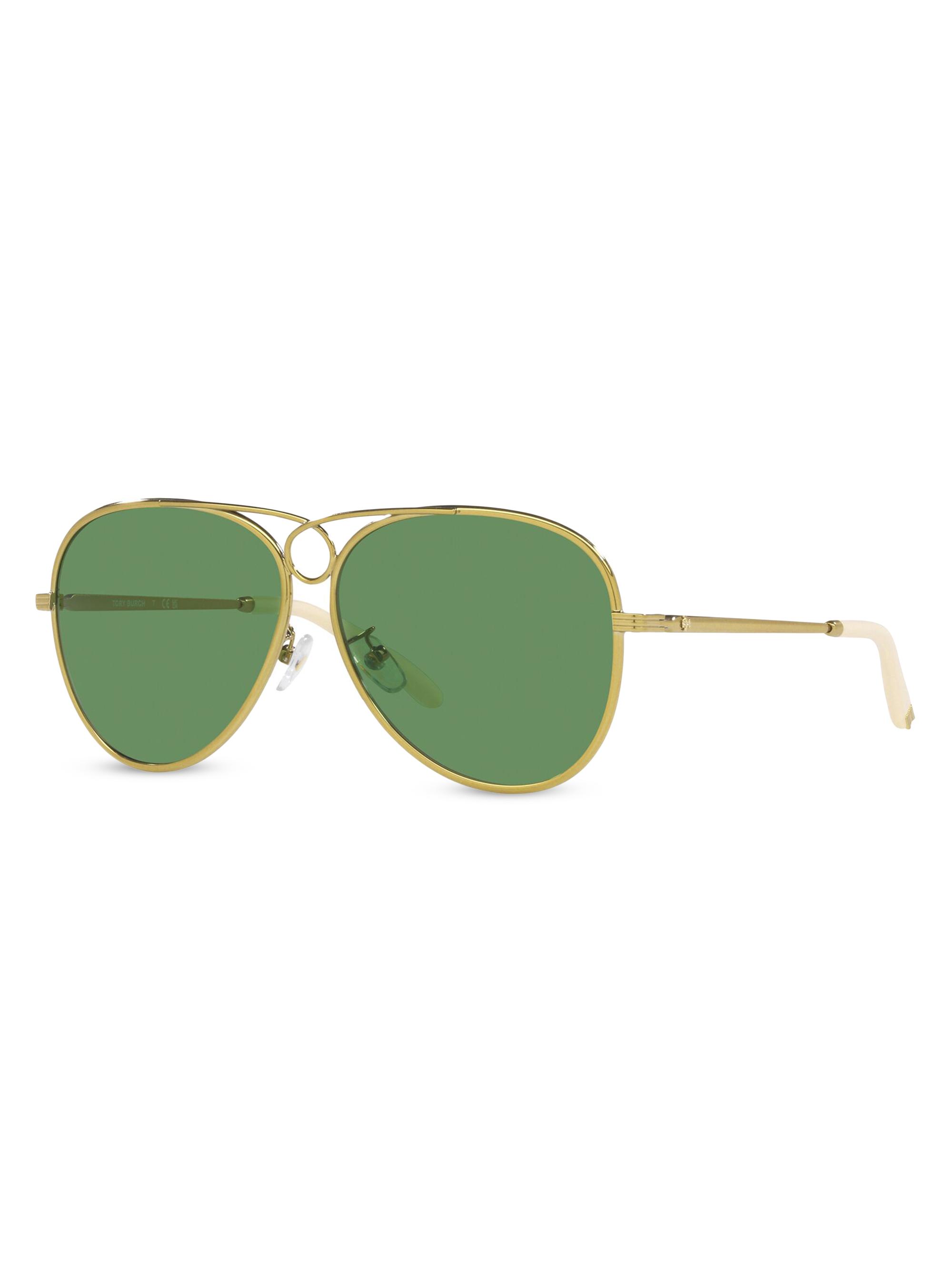 Shop Tory Burch Gloria 59MM Aviator Sunglasses | Saks Fifth Avenue