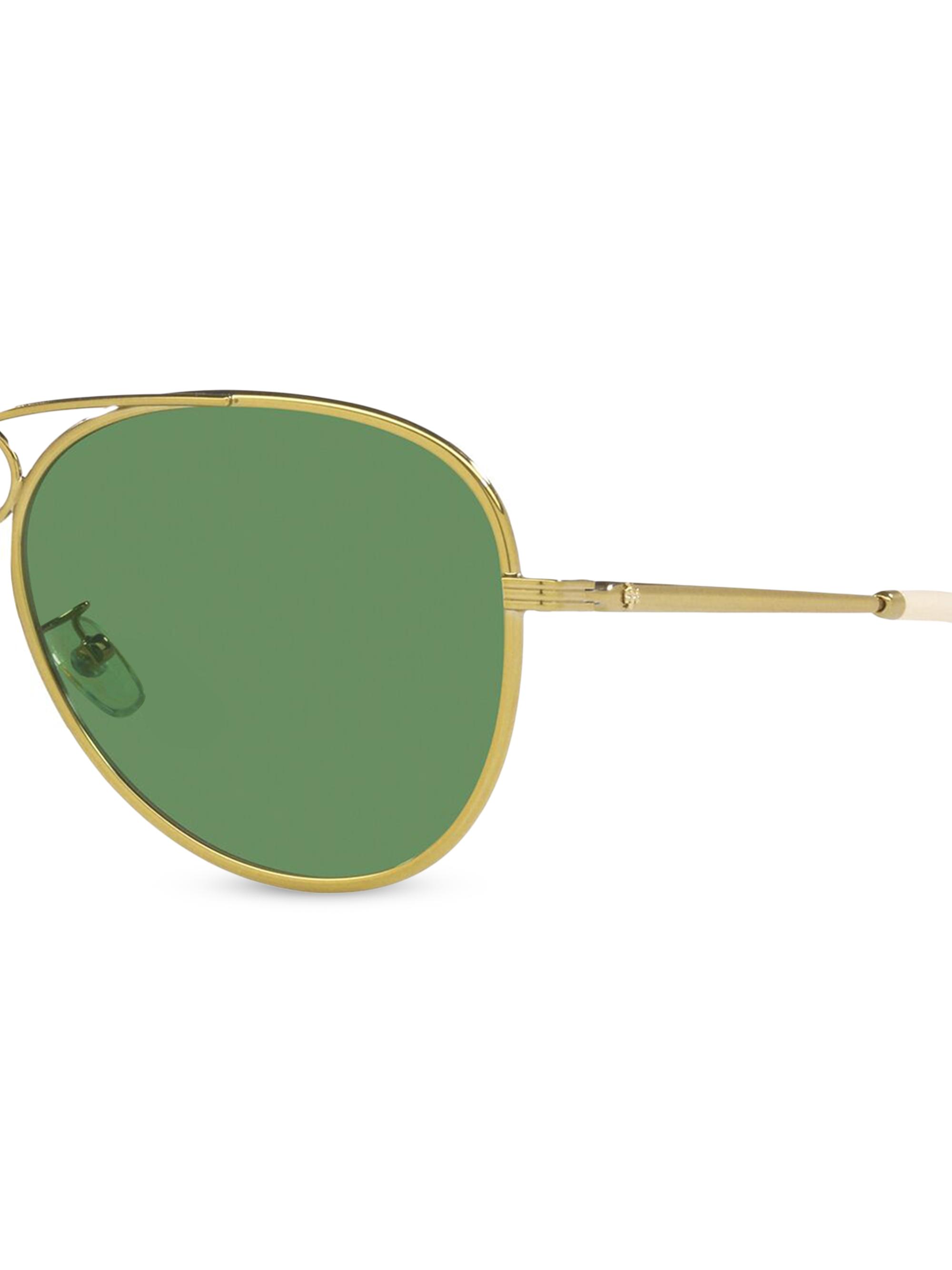 Shop Tory Burch Gloria 59MM Aviator Sunglasses | Saks Fifth Avenue