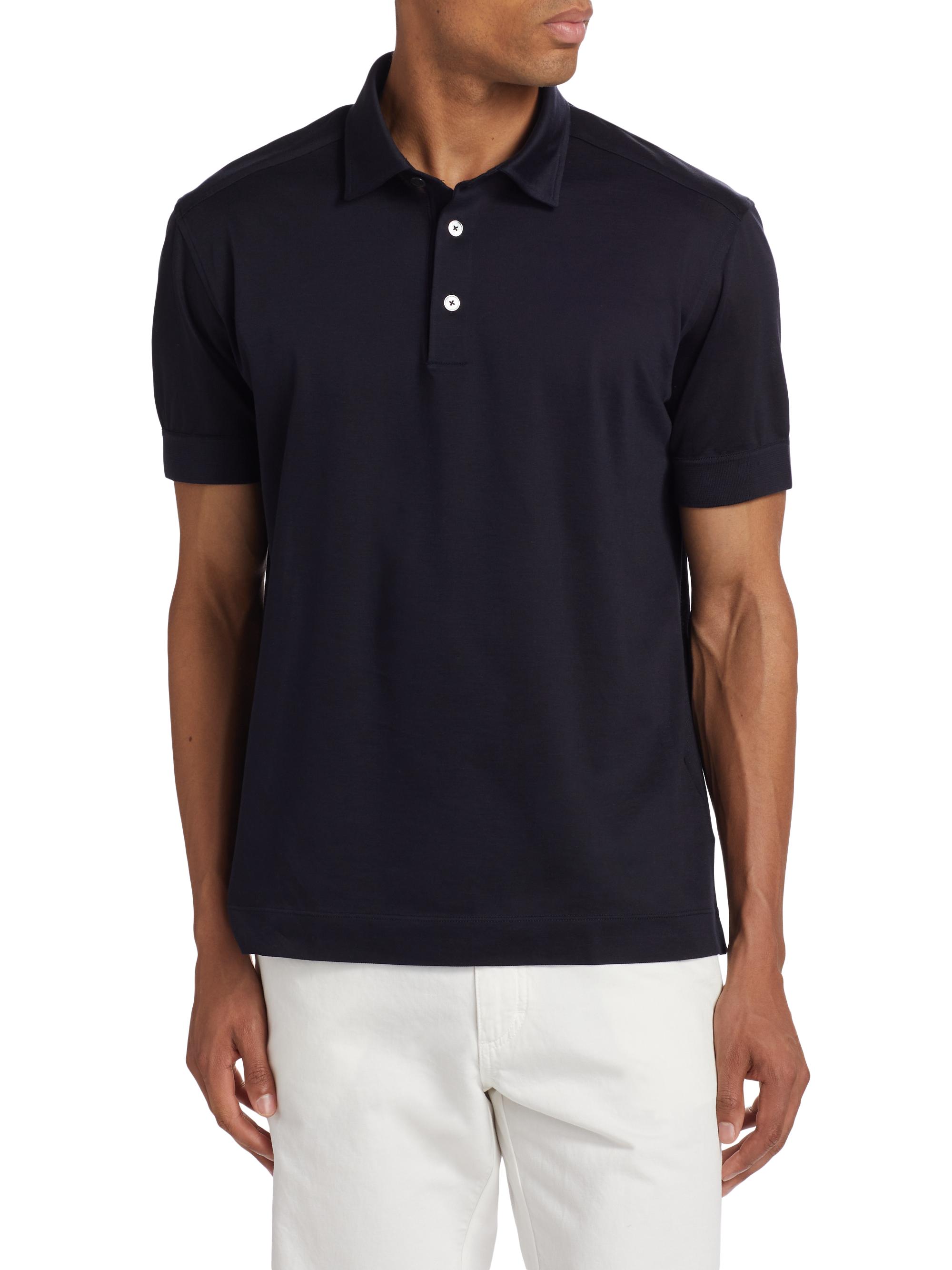 Shop ZEGNA Cotton Polo Shirt | Saks Fifth Avenue