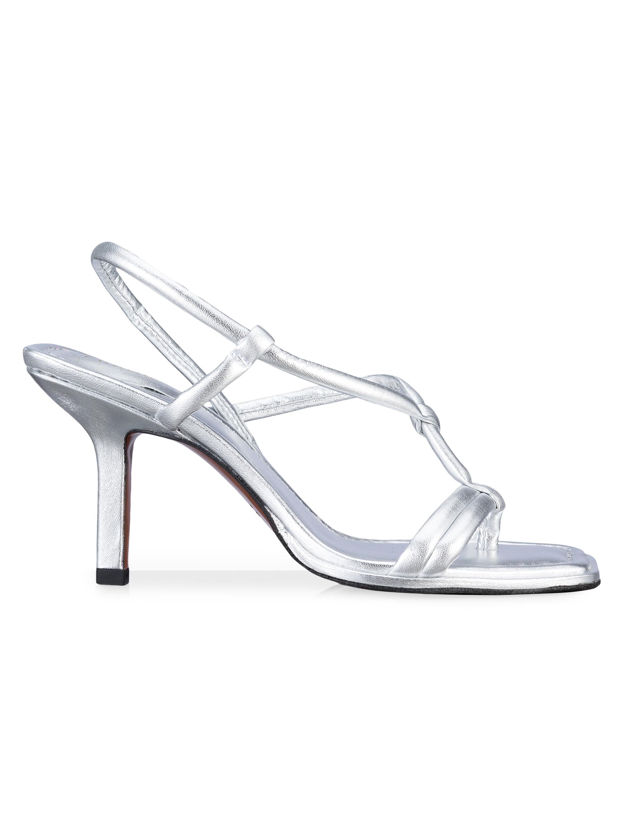 Shop Frame Le Addison Metallic Leather Sandals | Saks Fifth Avenue