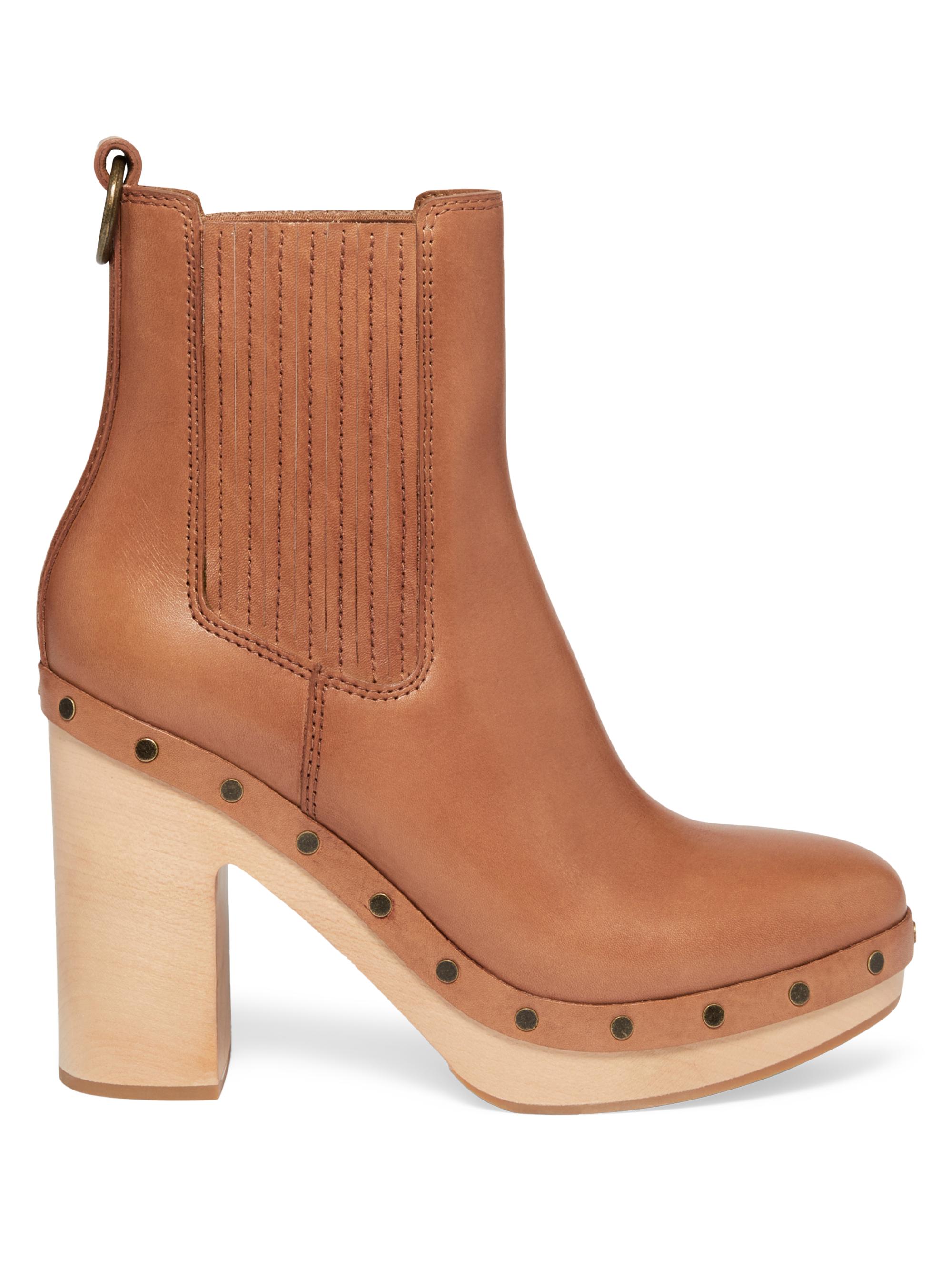 Shop Paige Adina Leather Clog Booties | Saks Fifth Avenue