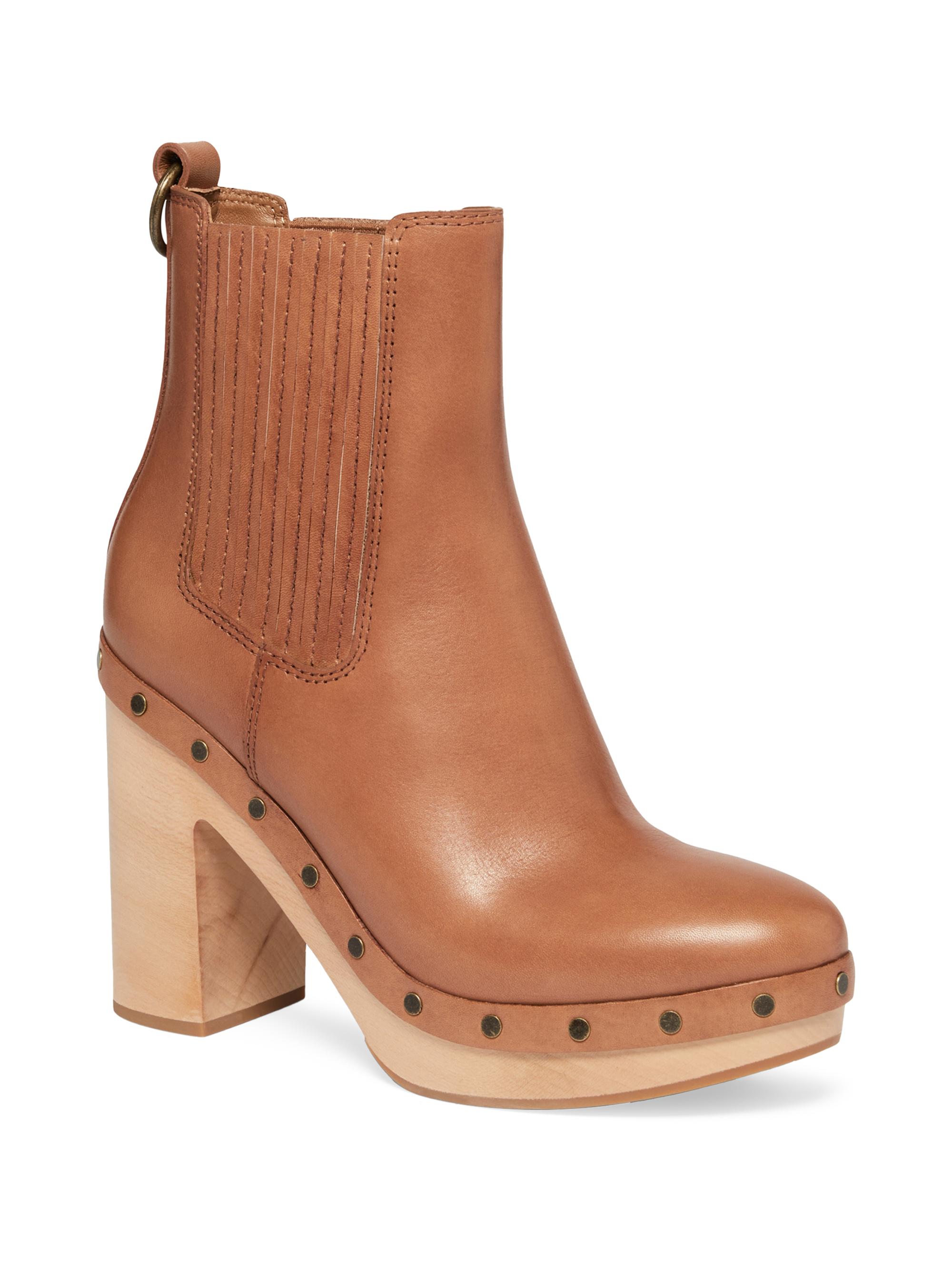 Shop Paige Adina Leather Clog Booties | Saks Fifth Avenue