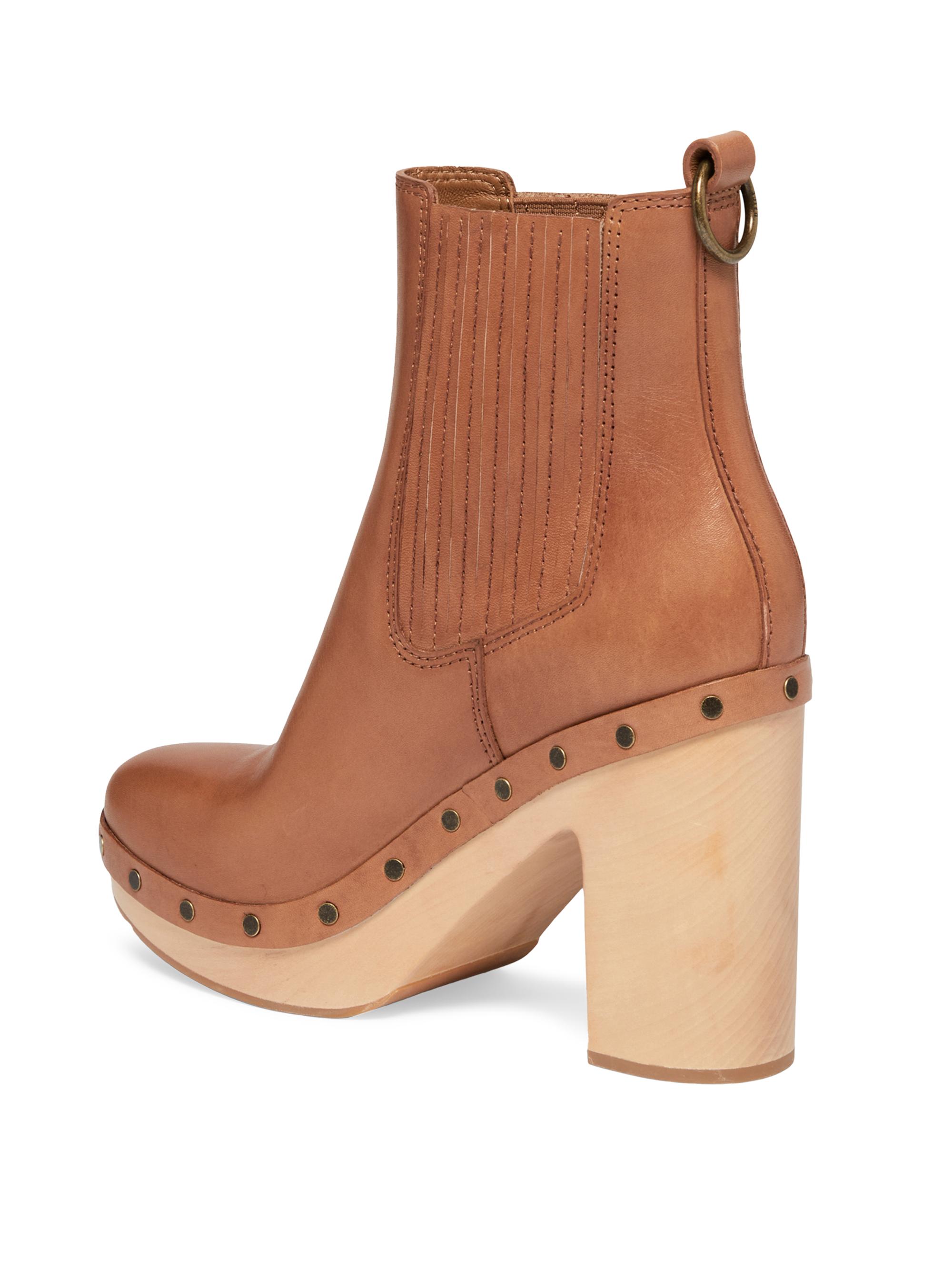 Shop Paige Adina Leather Clog Booties | Saks Fifth Avenue