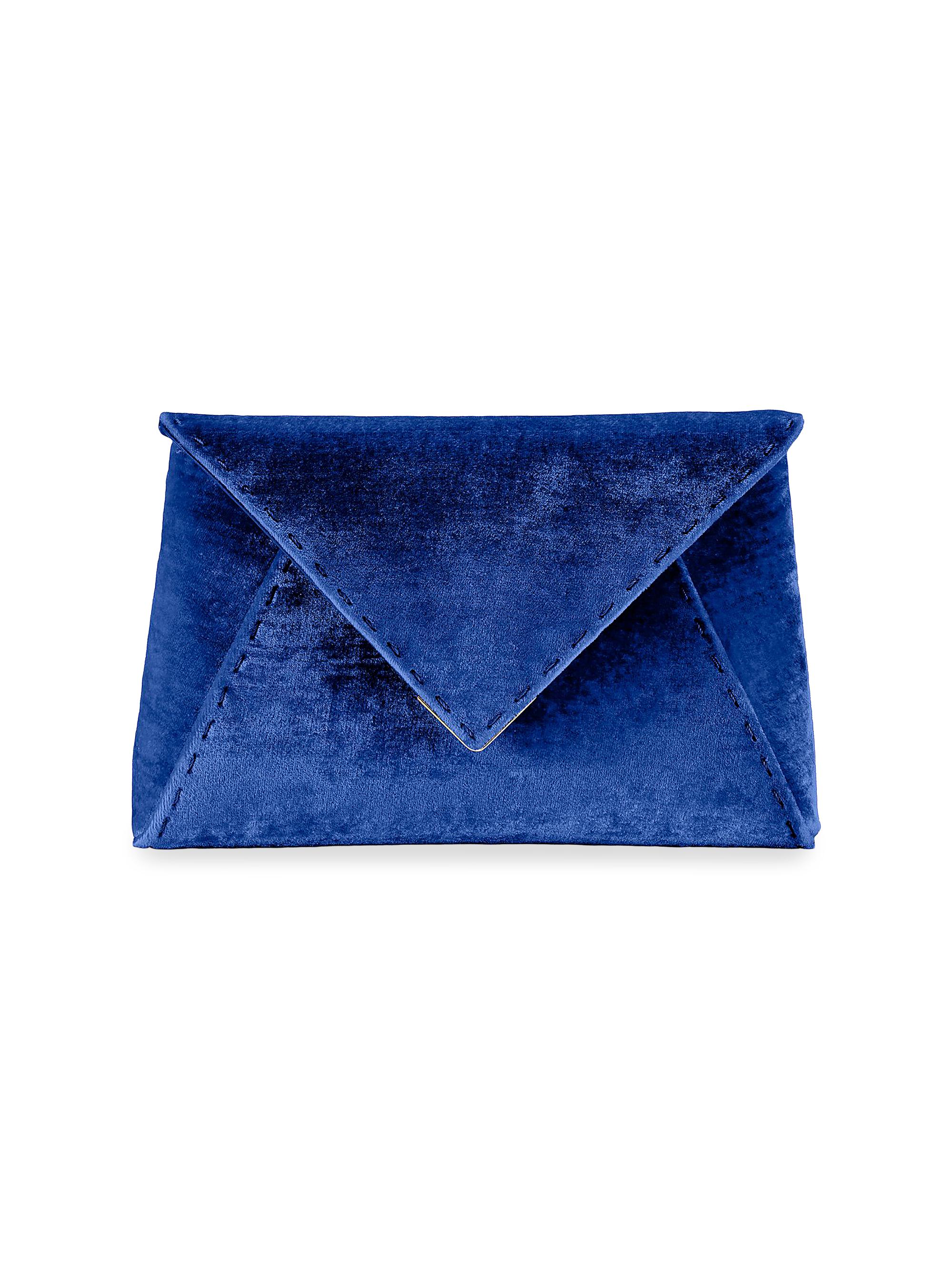 Shop Tyler Ellis Lee Pouchet Small Crushed Velvet with Gold Hardware ...