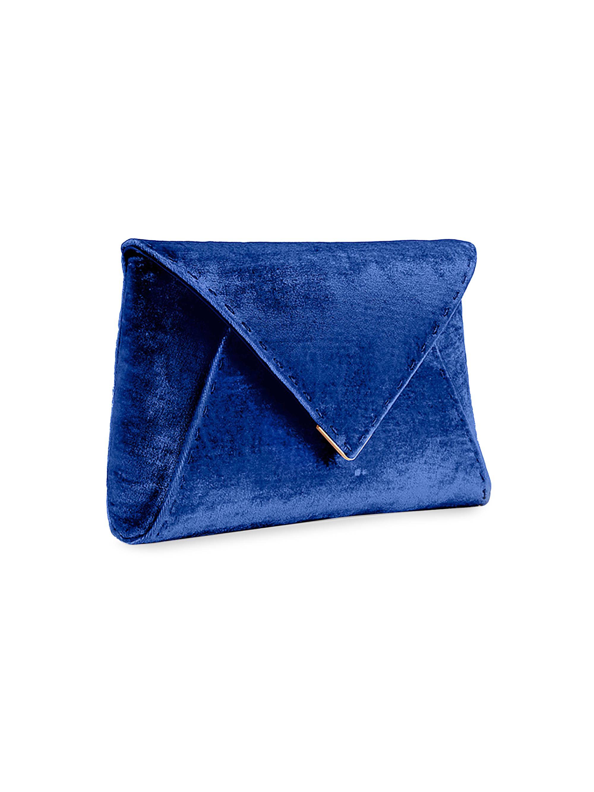 Shop Tyler Ellis Lee Pouchet Small Crushed Velvet with Gold Hardware ...