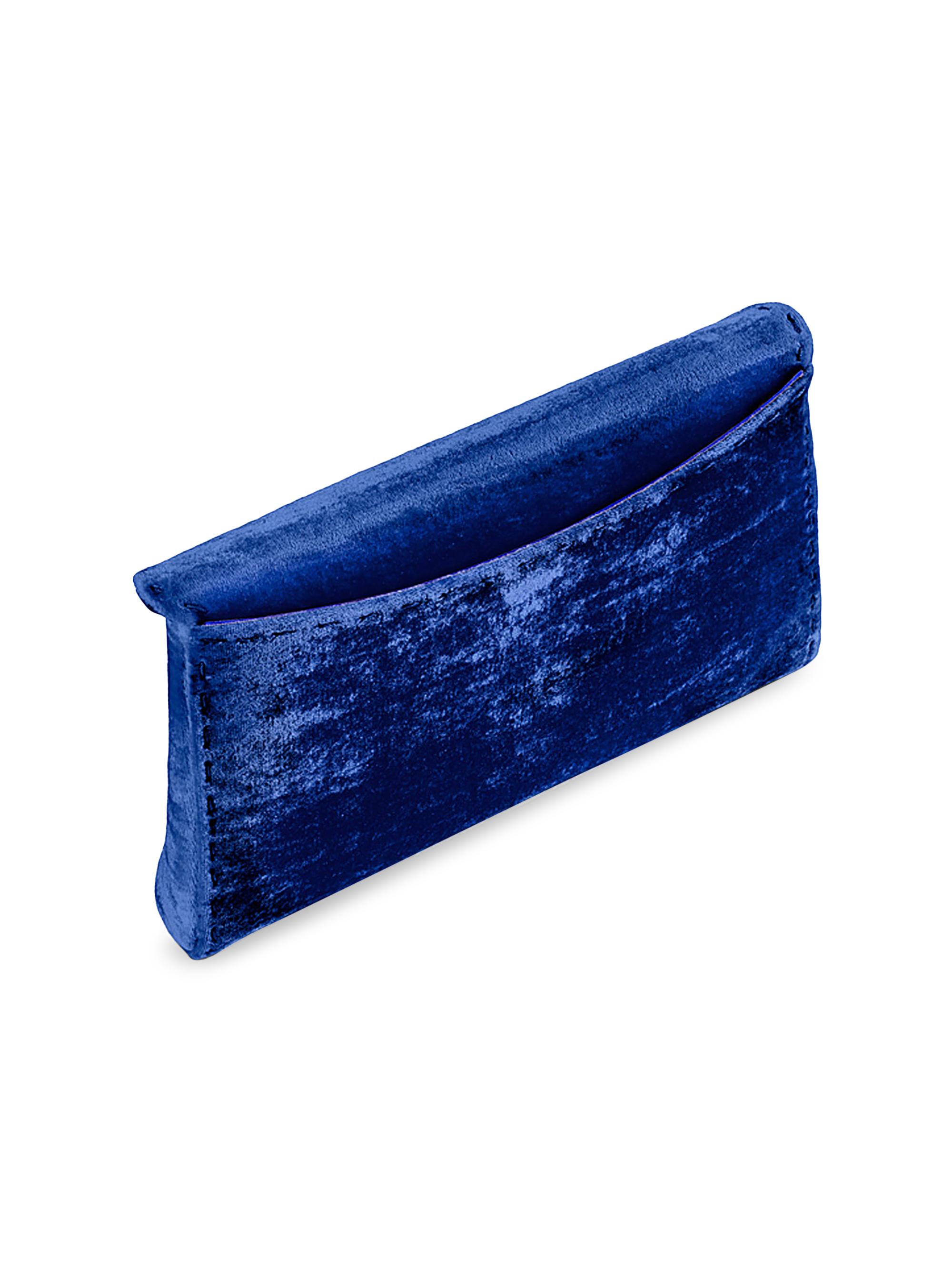 Shop Tyler Ellis Lee Pouchet Small Crushed Velvet with Gold Hardware ...