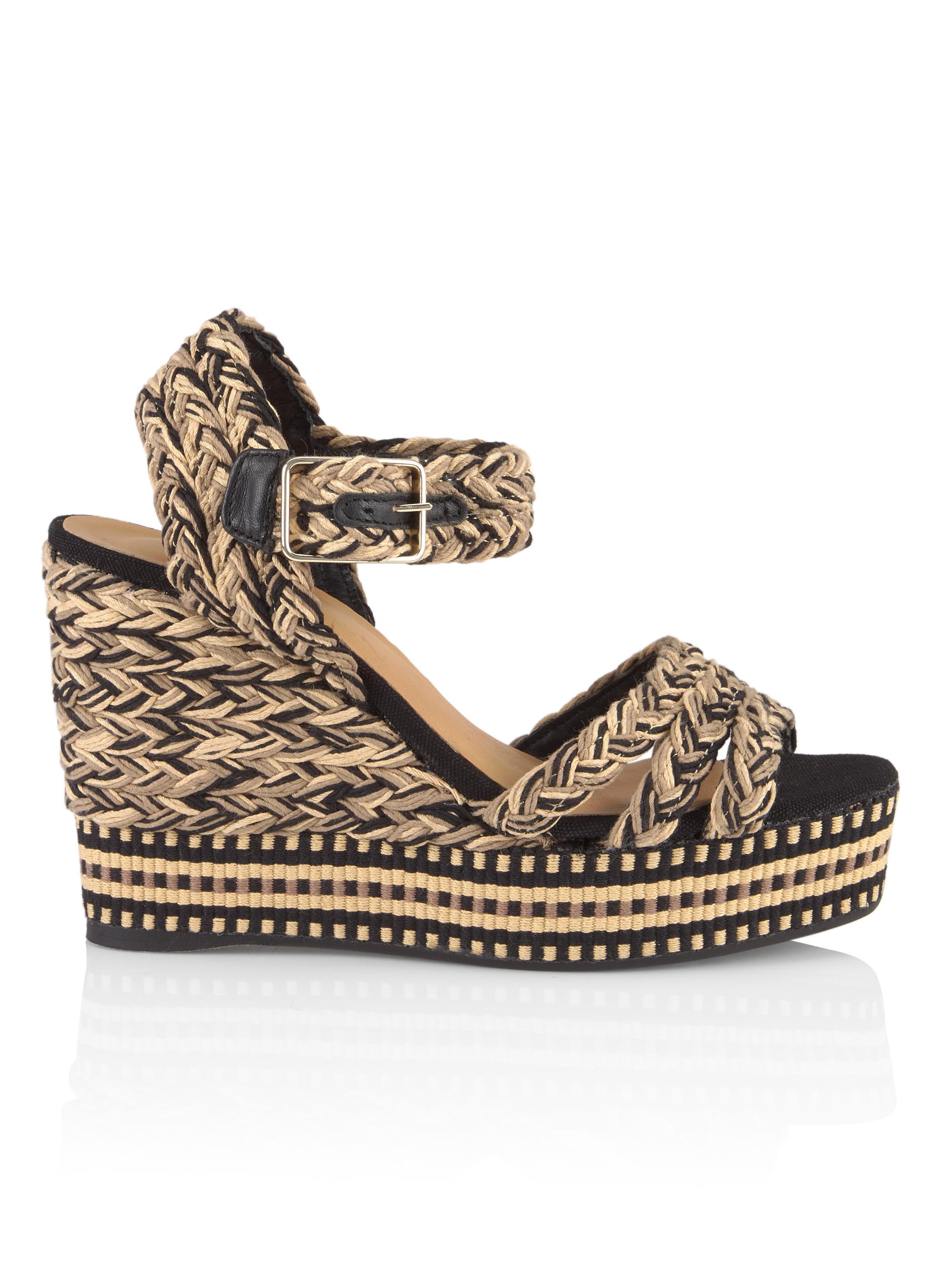 Shop Castañer Fabi Raffia Wedge Sandals | Saks Fifth Avenue