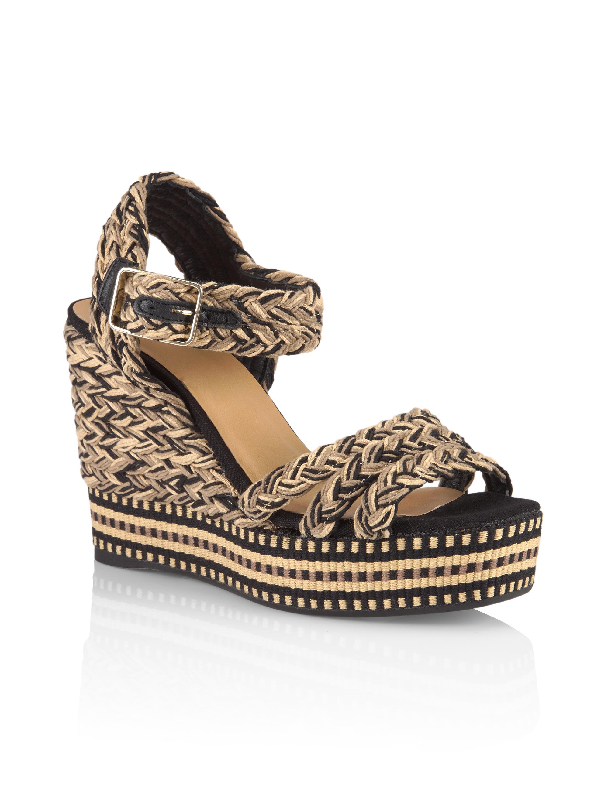 Shop Castañer Fabi Raffia Wedge Sandals | Saks Fifth Avenue
