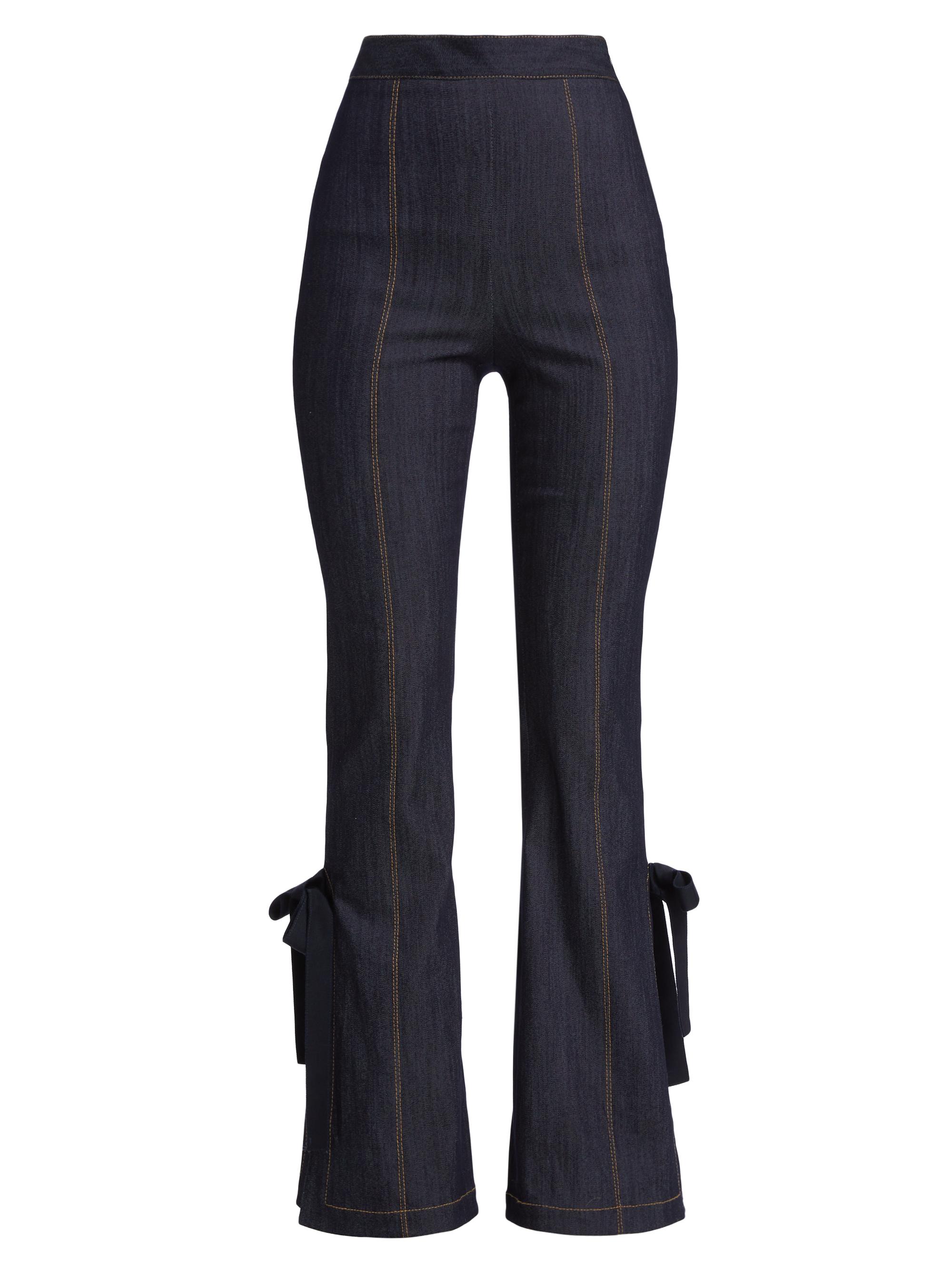 Shop Cinq à Sept Long Lou High-Rise Stretch Flare Slit Jeans | Saks ...