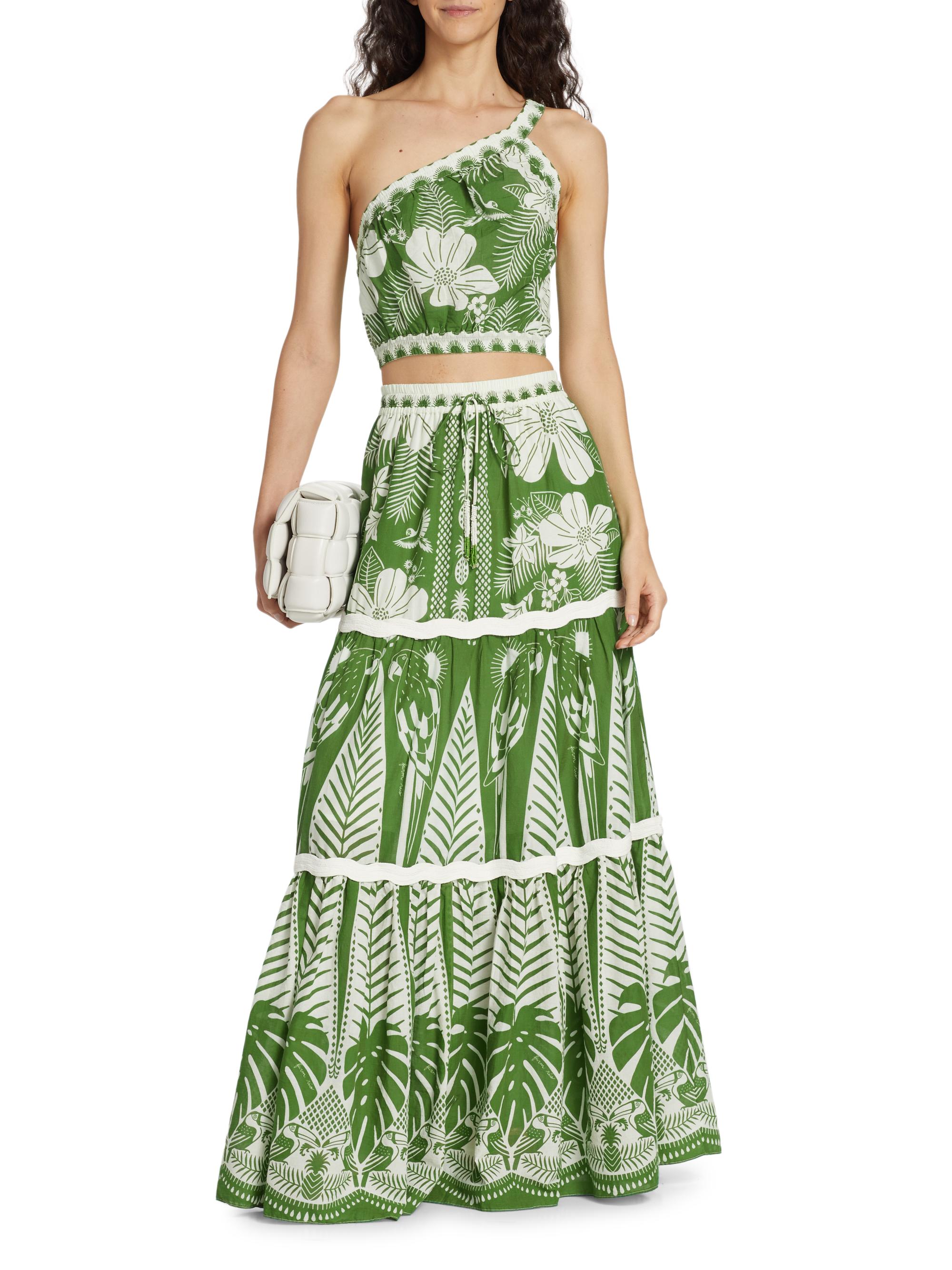 Shop Farm Rio Macaw Elegance Tiered Maxi Skirt | Saks Fifth Avenue