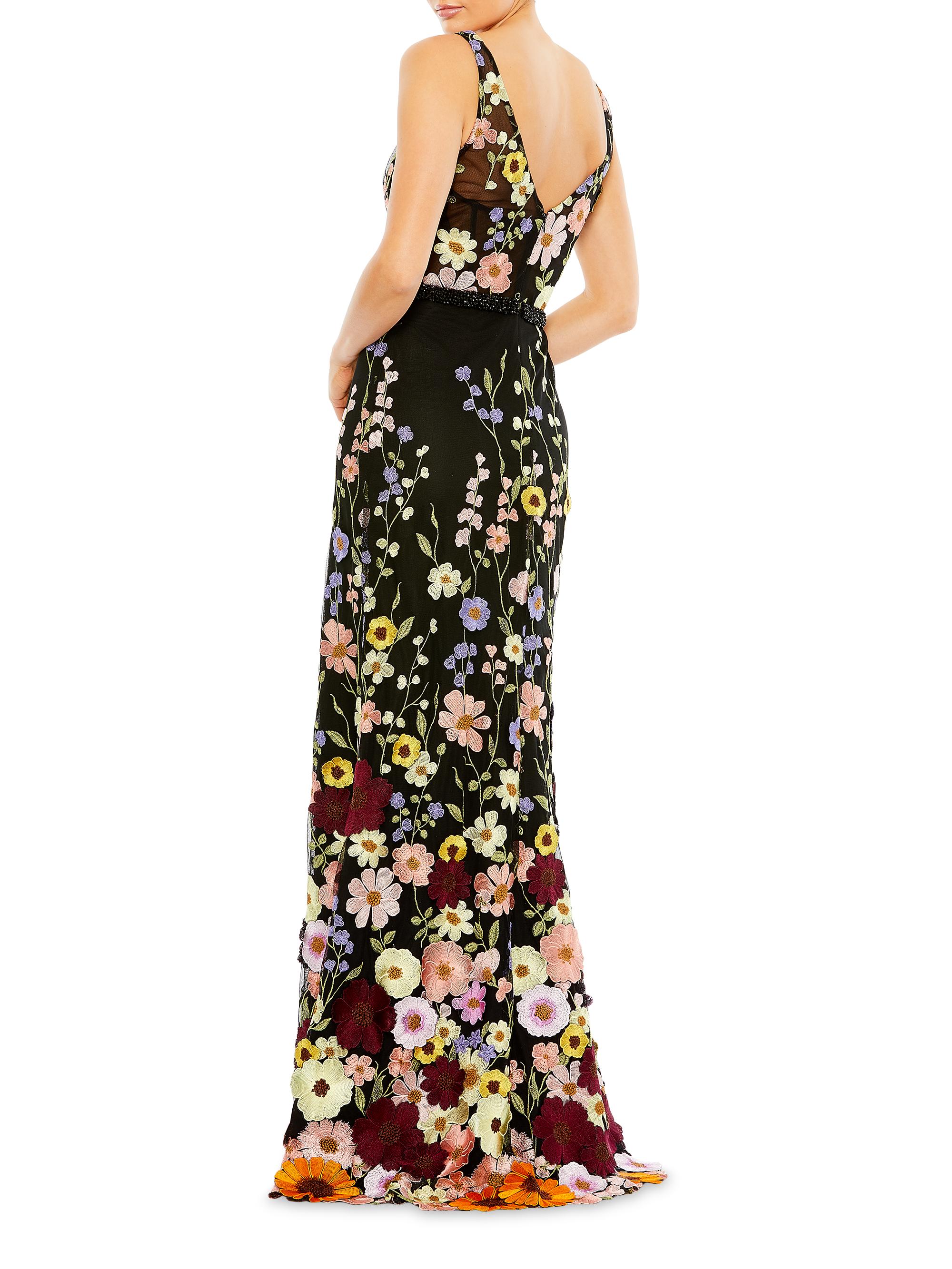 Shop Mac Duggal Mac Floral-Embroidered Tulle Gown | Saks Fifth Avenue