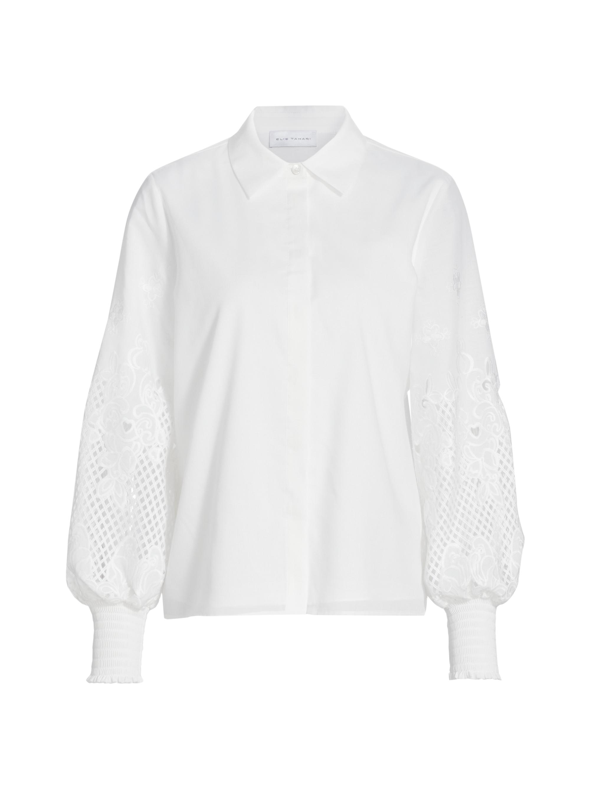 Shop Elie Tahari The Haley Embroiderd Shirt | Saks Fifth Avenue