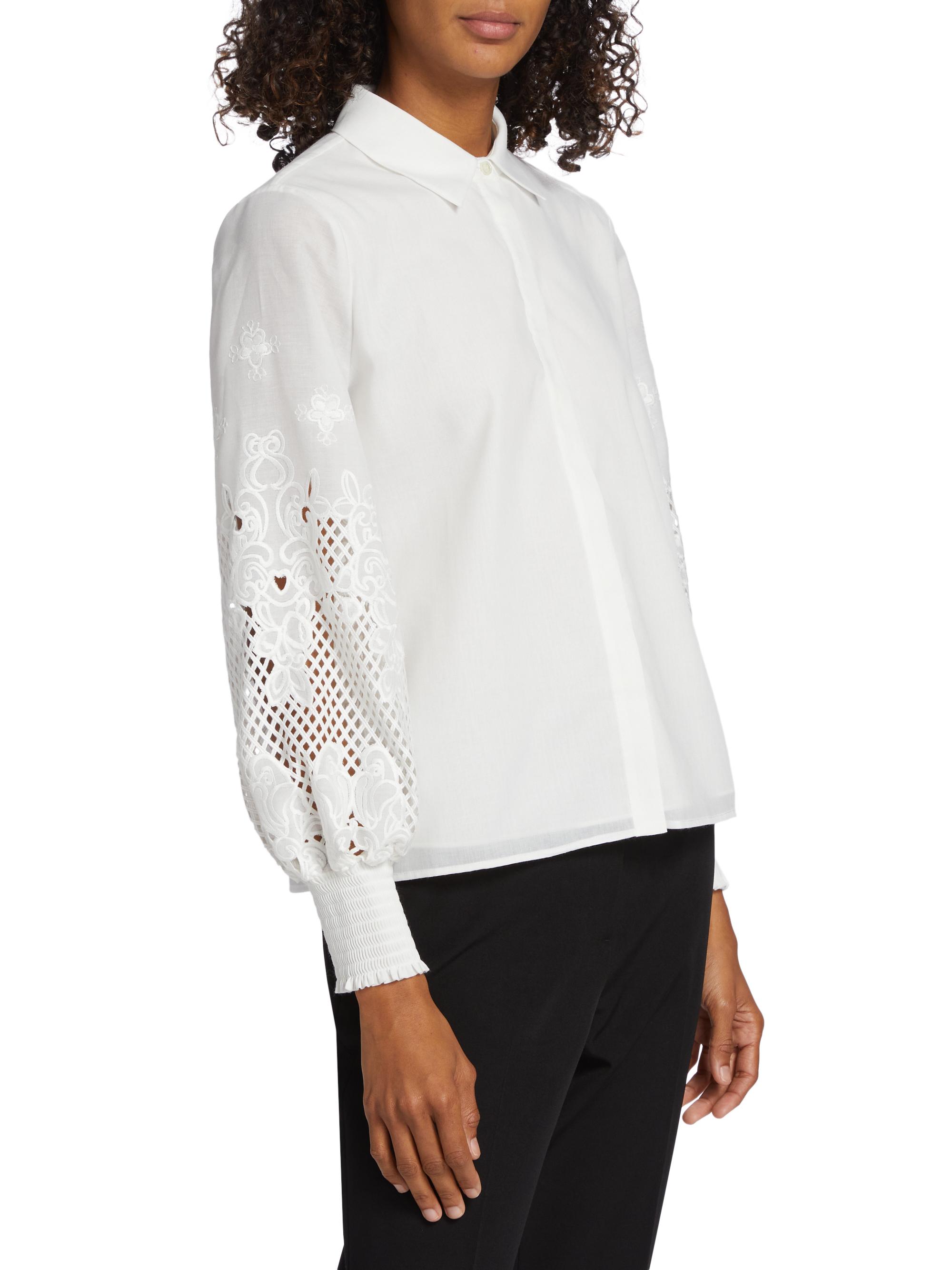 Shop Elie Tahari The Haley Embroiderd Shirt | Saks Fifth Avenue