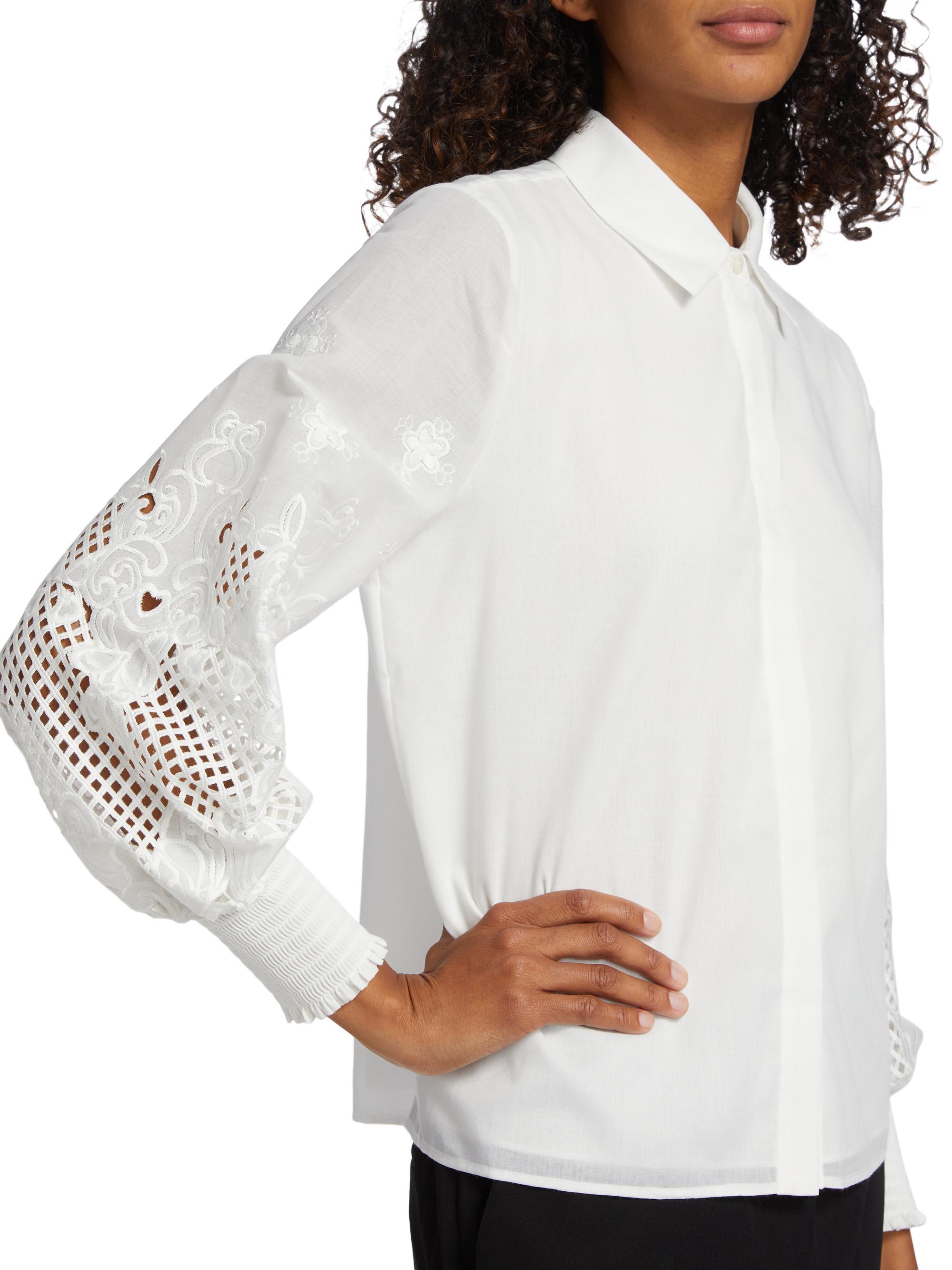 Shop Elie Tahari The Haley Embroiderd Shirt | Saks Fifth Avenue