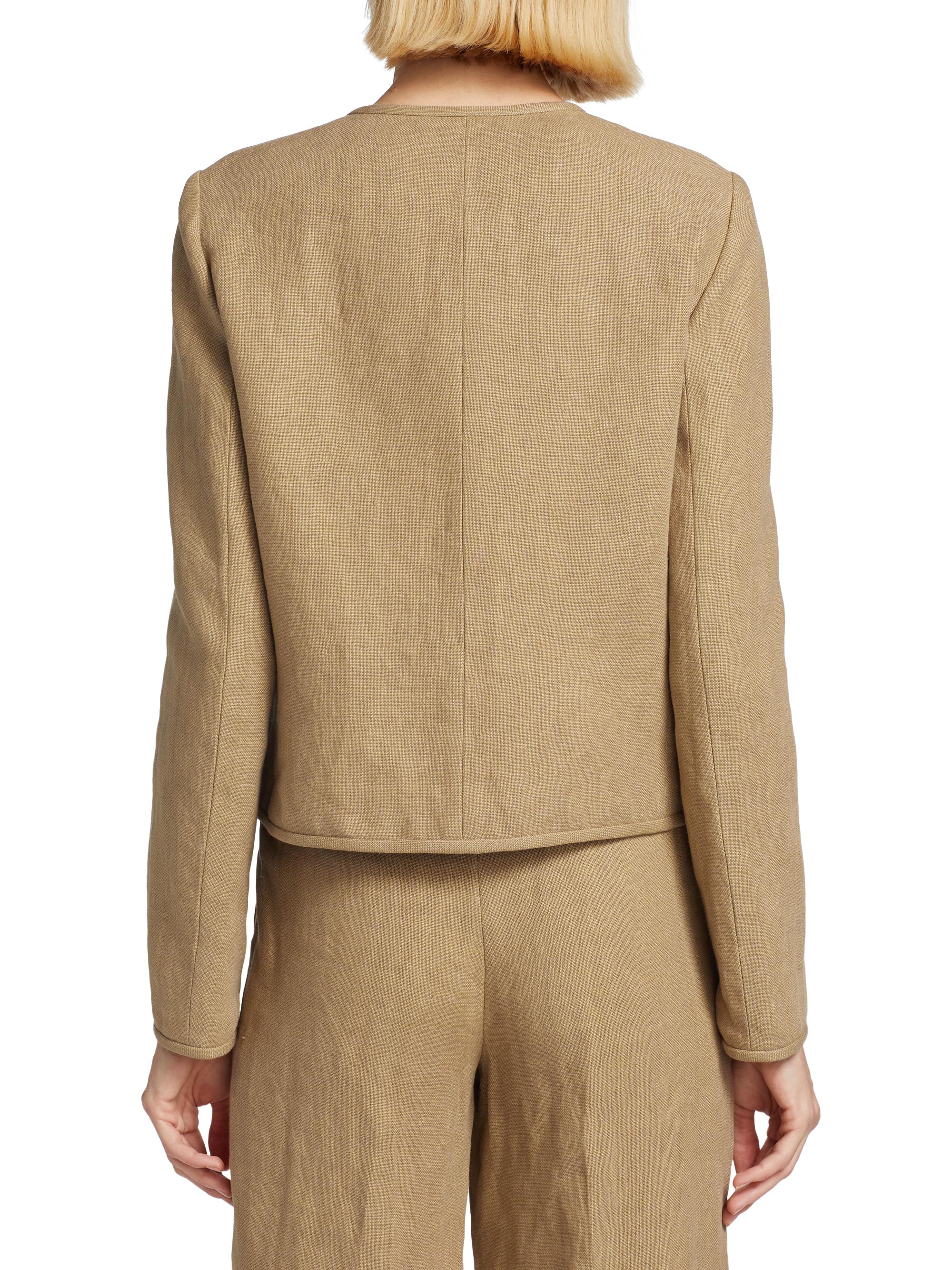 Shop Lafayette 148 New York Collarless Linen Jacket | Saks Fifth Avenue