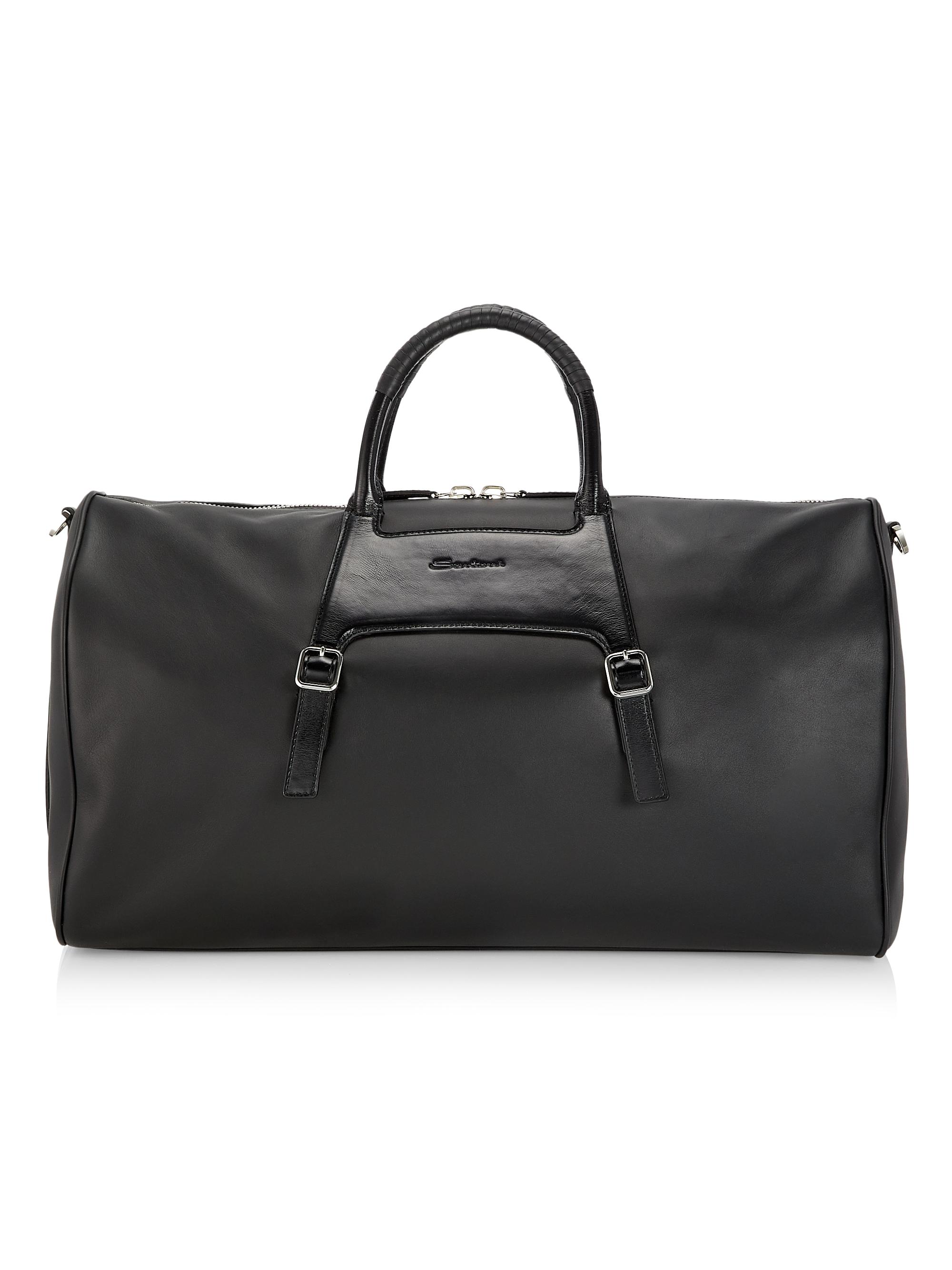 Shop Santoni Borsone Leather Duffel Bag | Saks Fifth Avenue
