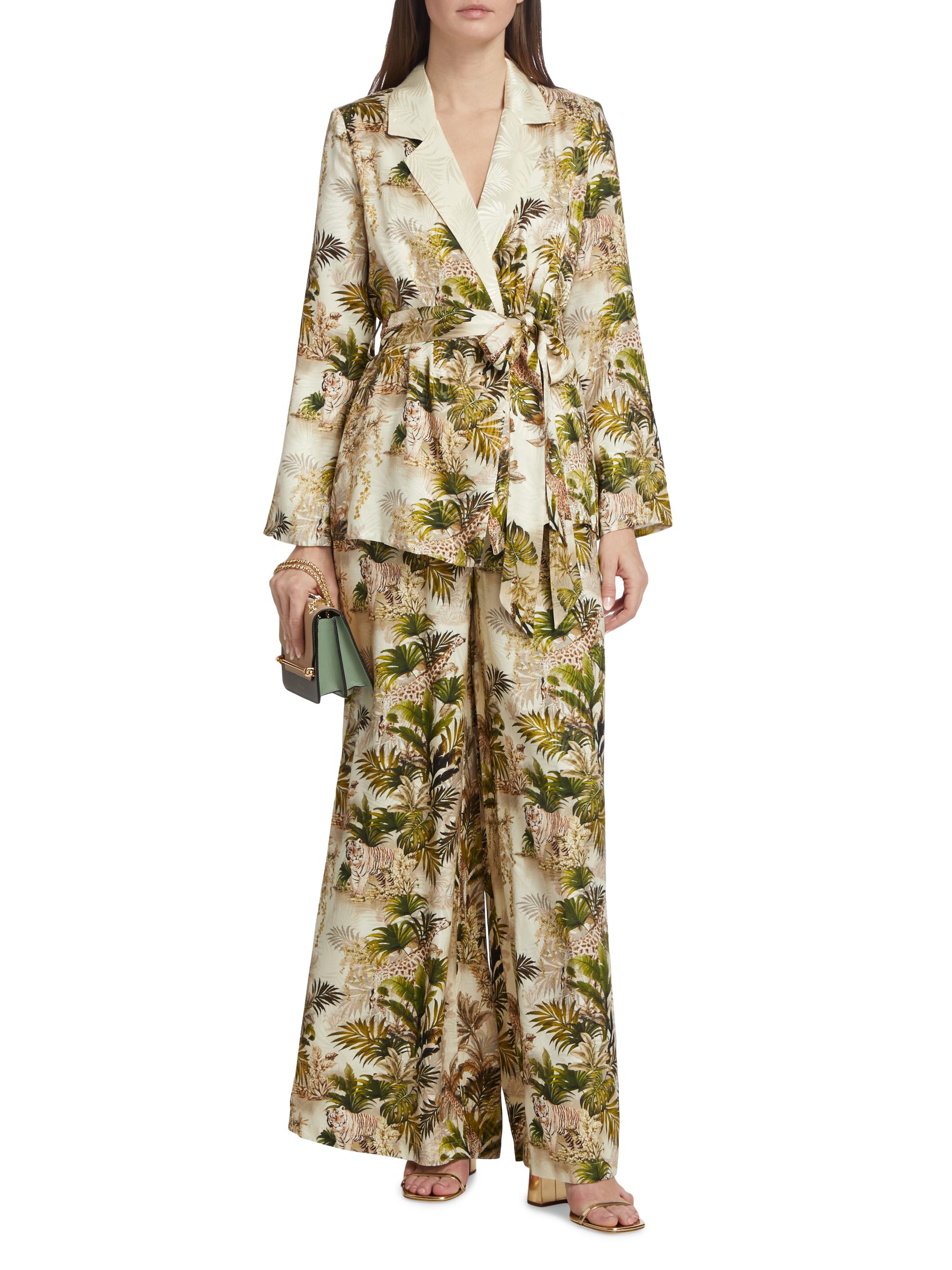 Shop L'AGENCE Ciara Belted Jacquard Robe Top | Saks Fifth Avenue
