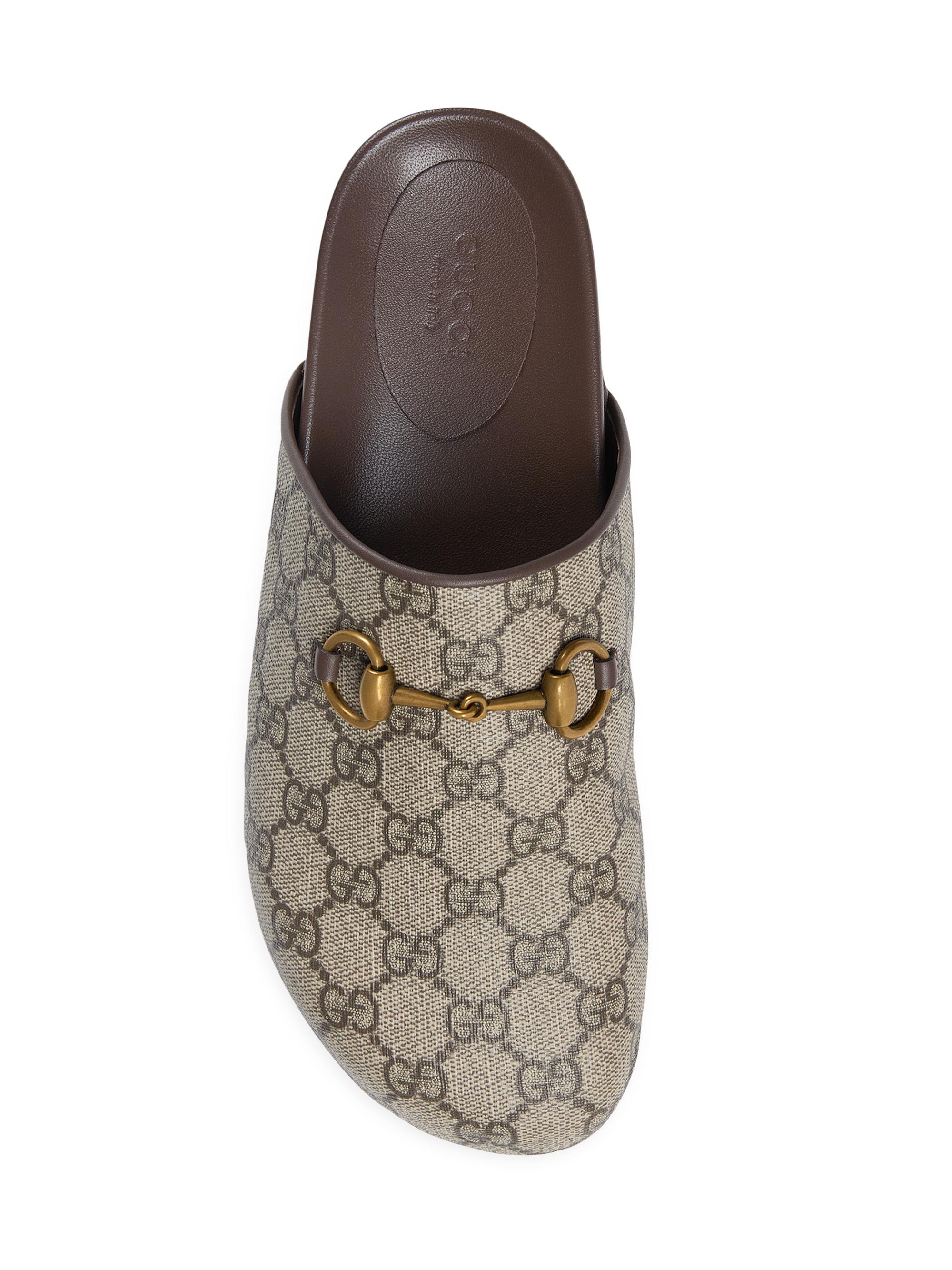 Shop Gucci Sol Monogram Coated Canvas Slides | Saks Fifth Avenue