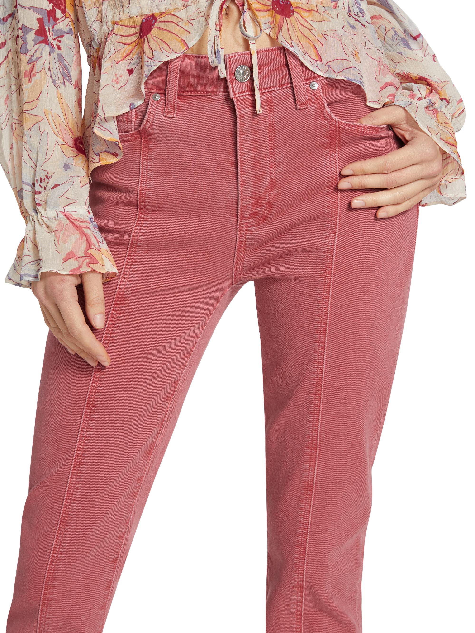 Shop Paige Cindy Seamed Straight-Leg Jeans | Saks Fifth Avenue