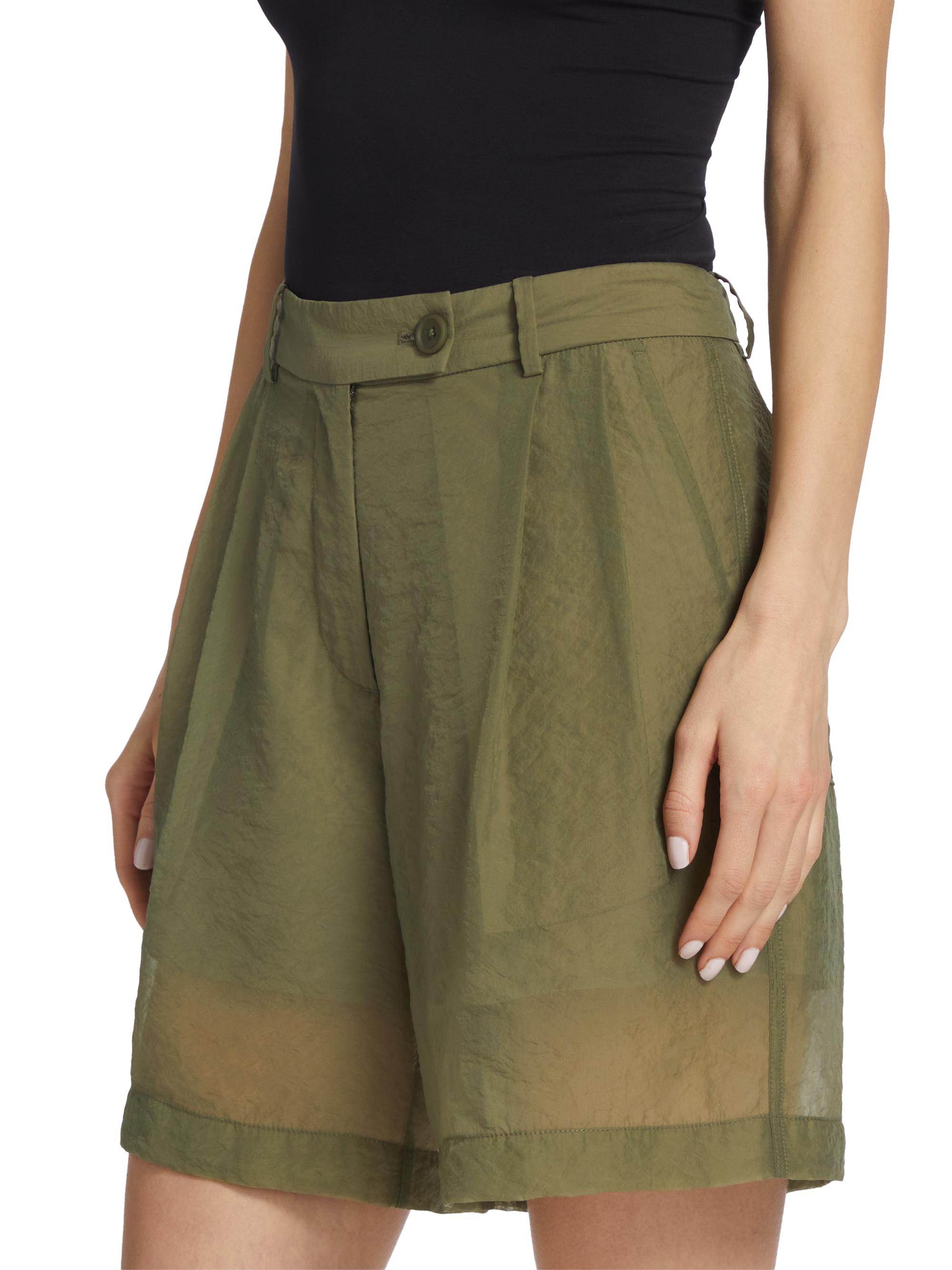 Shop Helmut Lang Sheer Organza Shorts | Saks Fifth Avenue