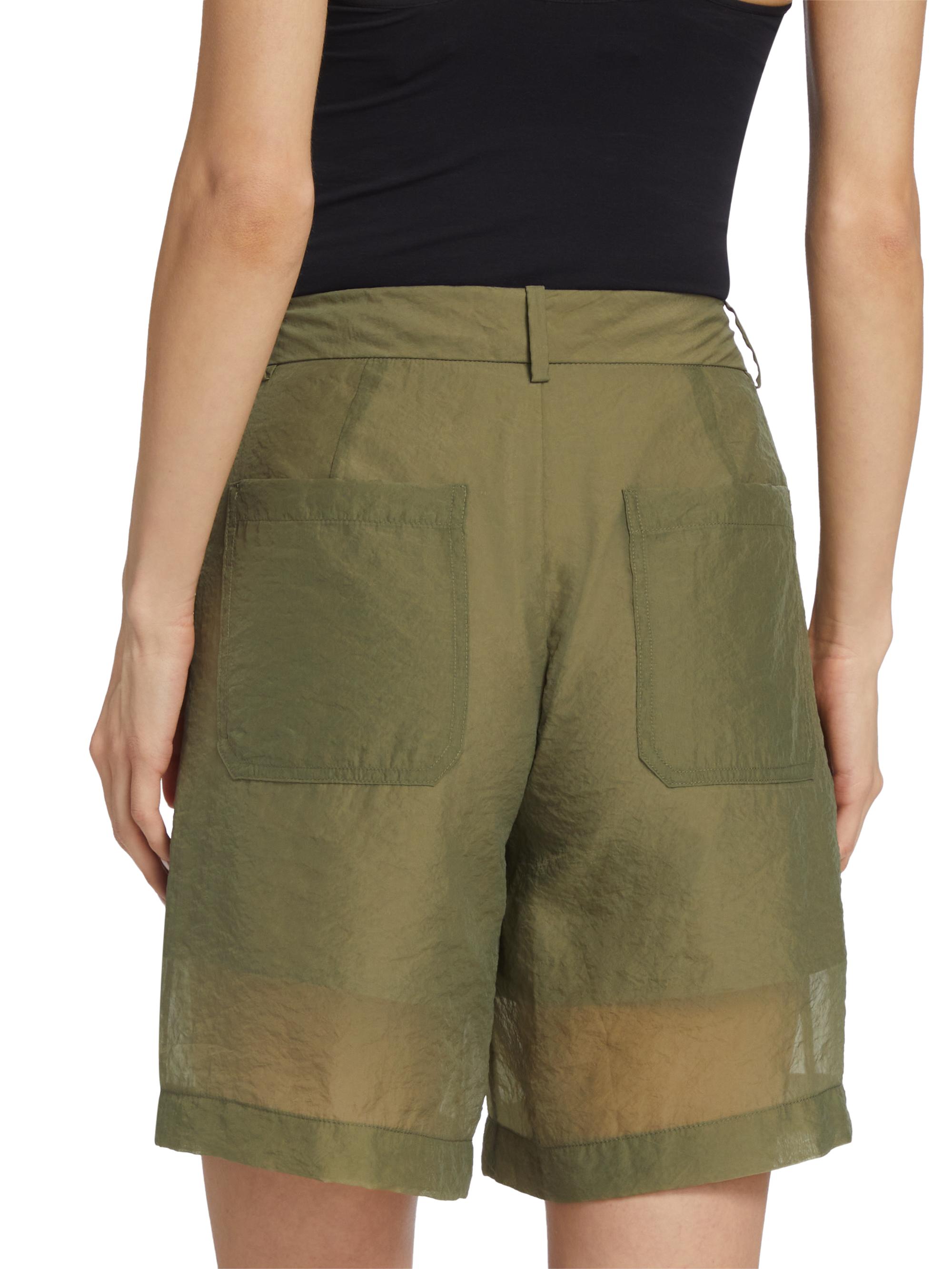 Shop Helmut Lang Sheer Organza Shorts | Saks Fifth Avenue