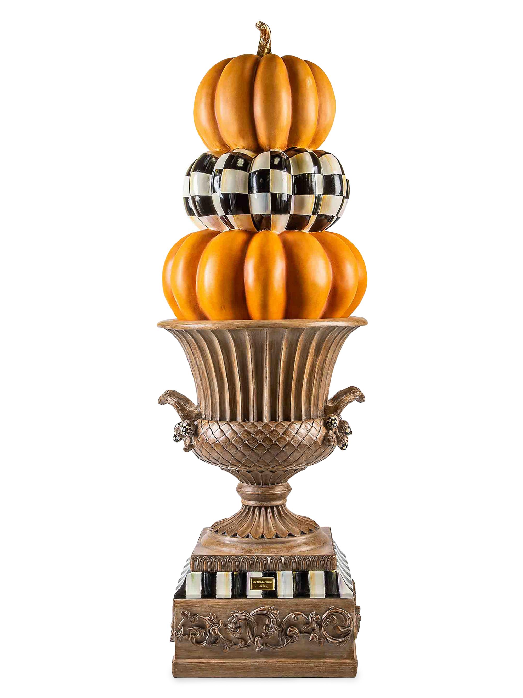 Shop MacKenzie-Childs Fall On The Farm Stacked Pumpkin Urn | Saks Fifth ...