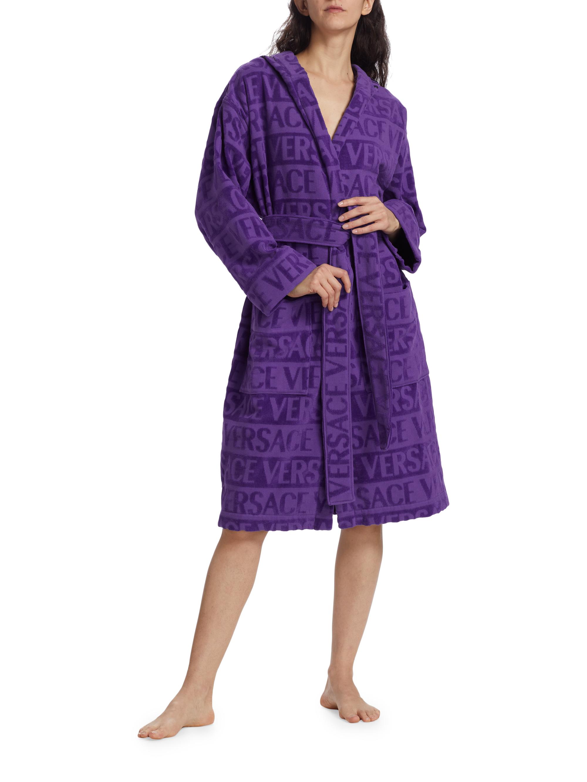 Shop Versace Rhinestone Logo Bathrobe | Saks Fifth Avenue