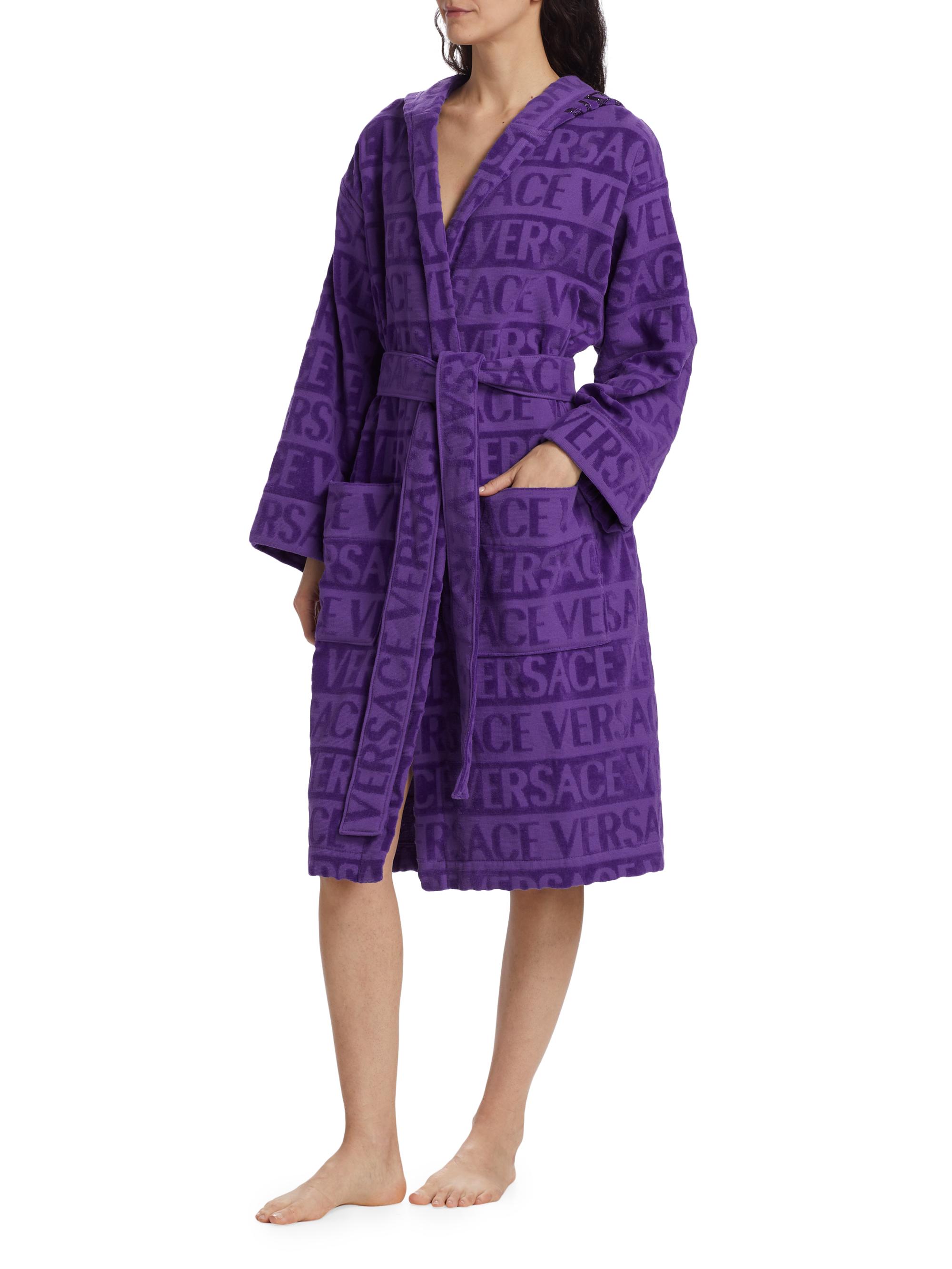 Shop Versace Rhinestone Logo Bathrobe | Saks Fifth Avenue