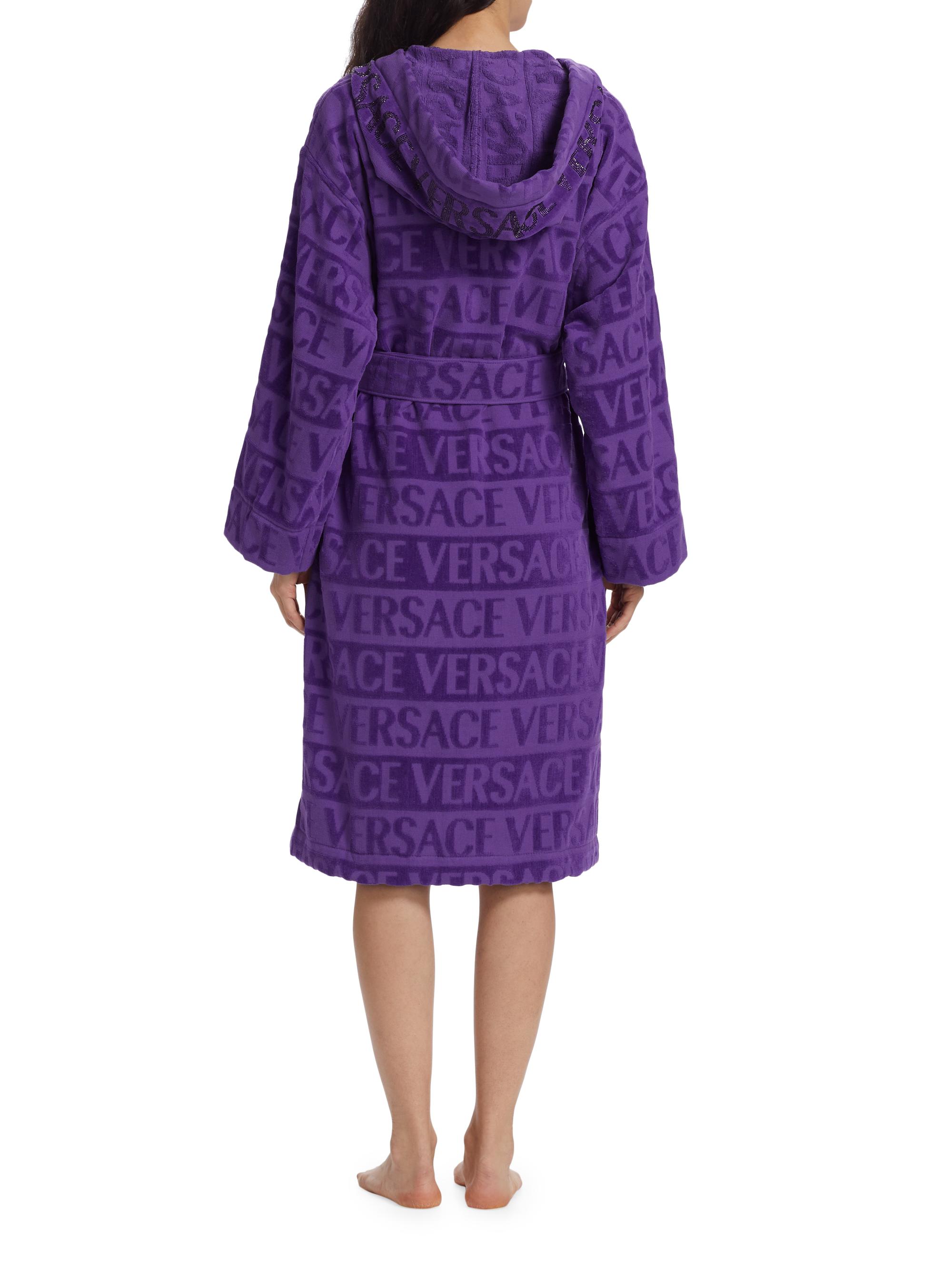 Shop Versace Rhinestone Logo Bathrobe | Saks Fifth Avenue