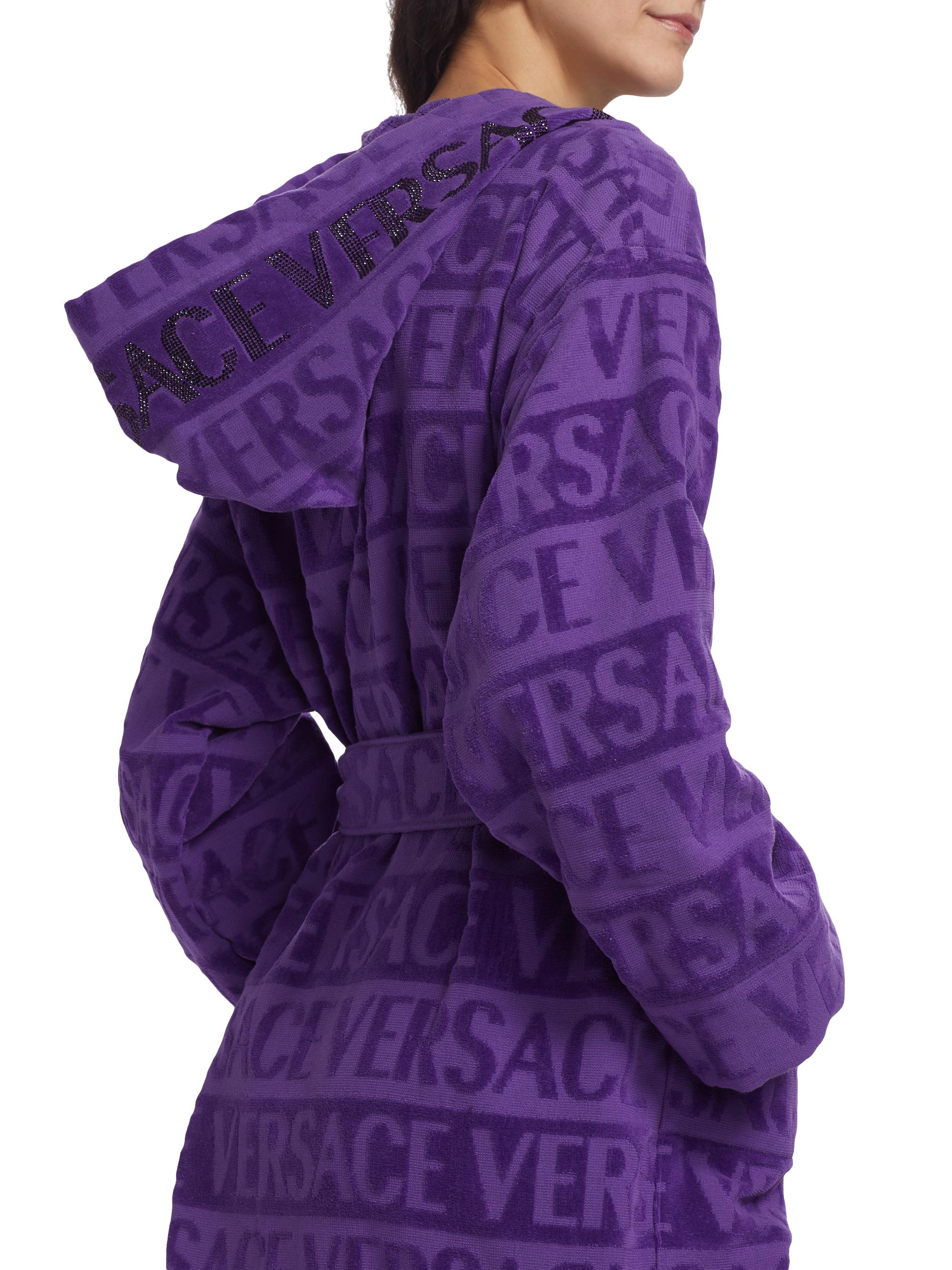 Shop Versace Rhinestone Logo Bathrobe | Saks Fifth Avenue
