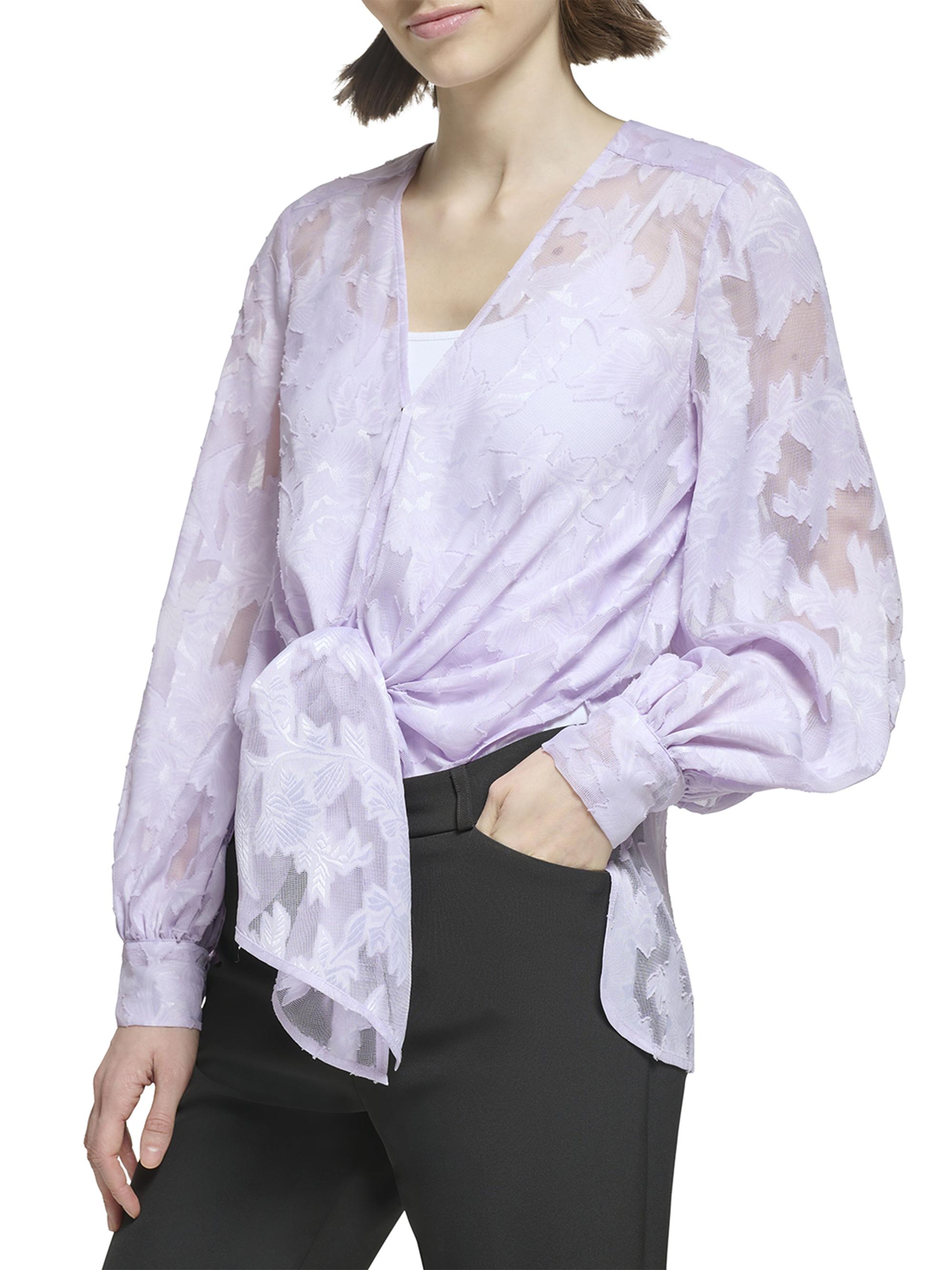 Shop Donna Karan New York Floral Devore Blouson-Sleeve Top | Saks Fifth ...