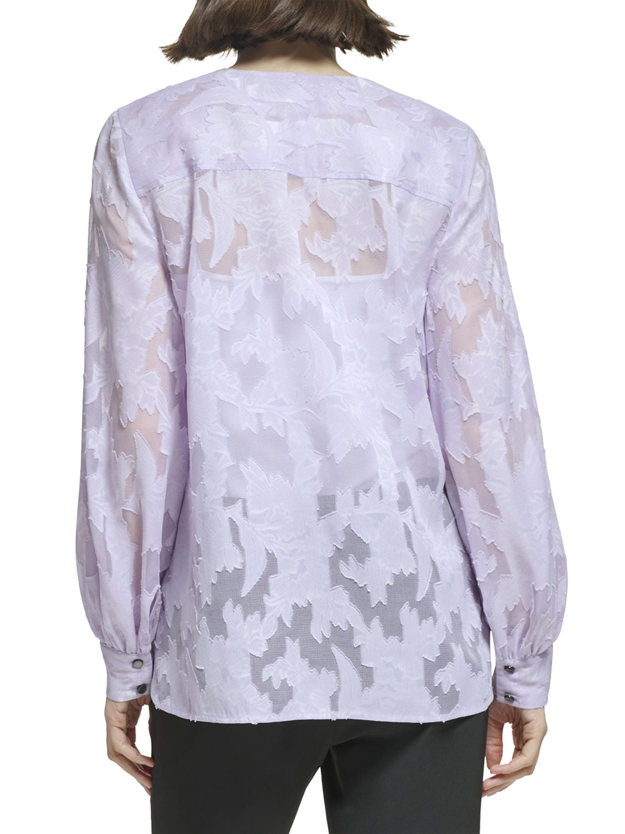 Shop Donna Karan New York Floral Devore Blouson-Sleeve Top | Saks Fifth ...