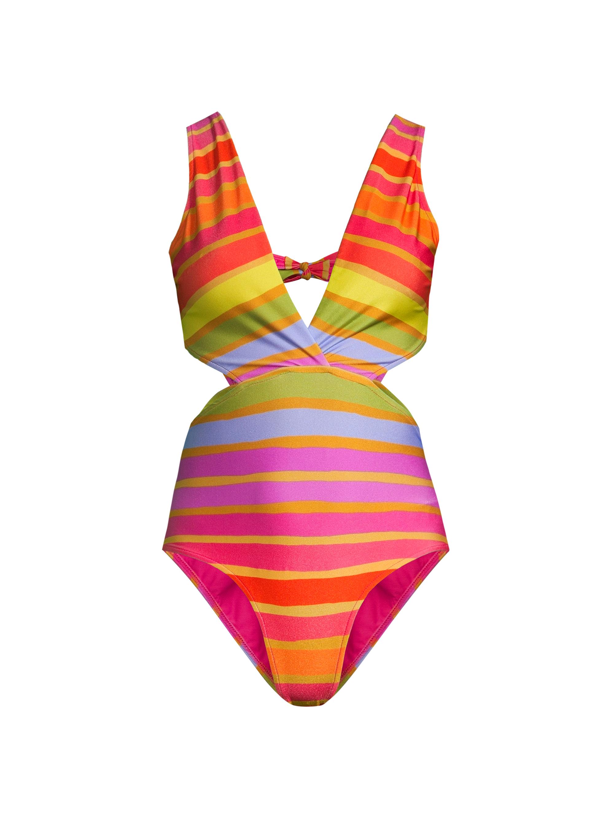Shop Farm Rio Shiny Stripes One-Piece Swimsuit | Saks Fifth Avenue