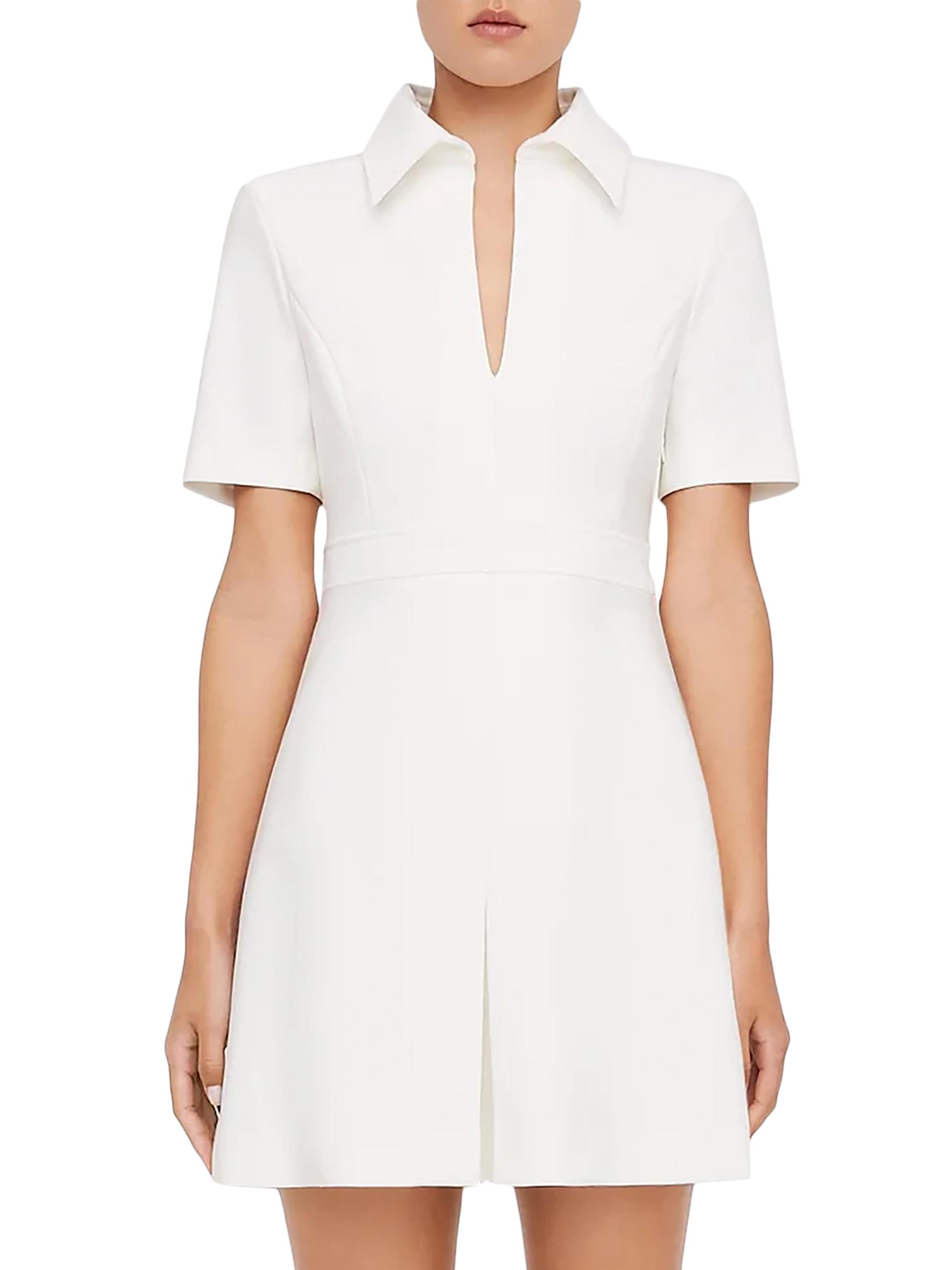 Shop Scanlan Theodore Italian Milano Pleat Mini Shirtdress | Saks Fifth ...